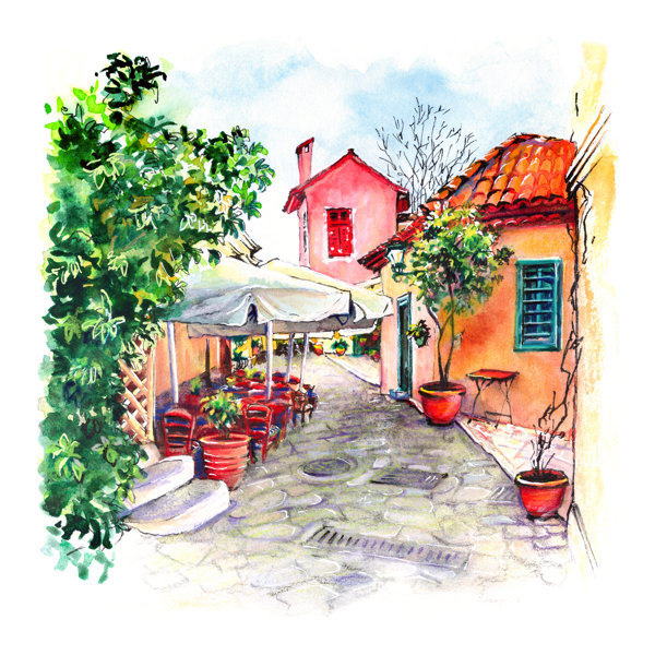 Winston Porter Limanka Greece On Canvas Painting | Wayfair