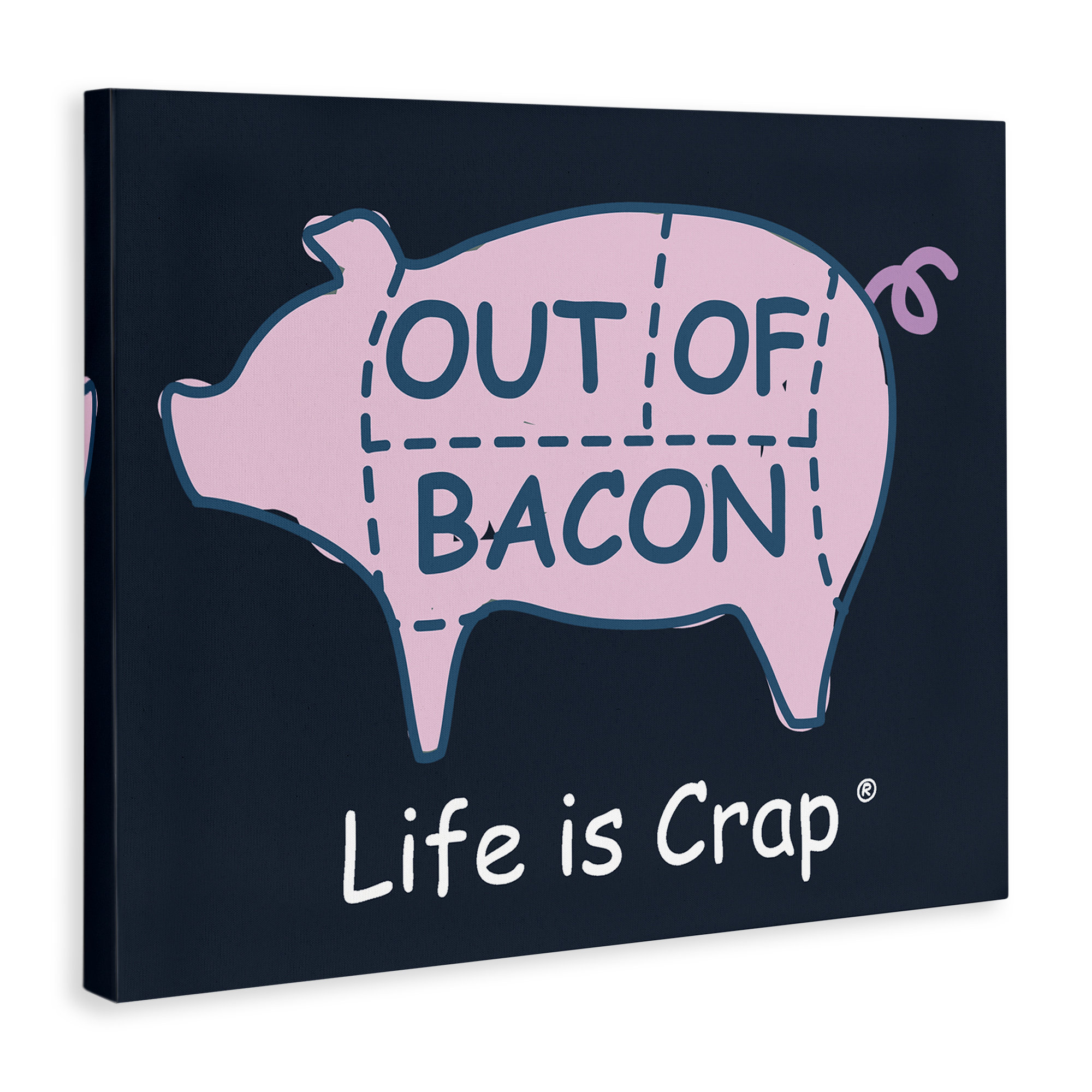 Trinx Funny Out Of Bacon Canvas Wall Art by LIC | Wayfair
