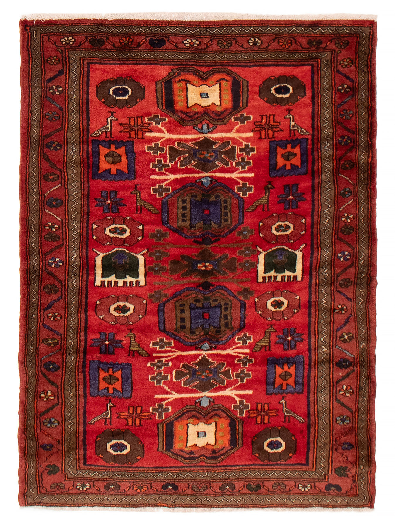 Isabelline Melis Vintage Red Rug 3'8" x 4'11" | Wayfair