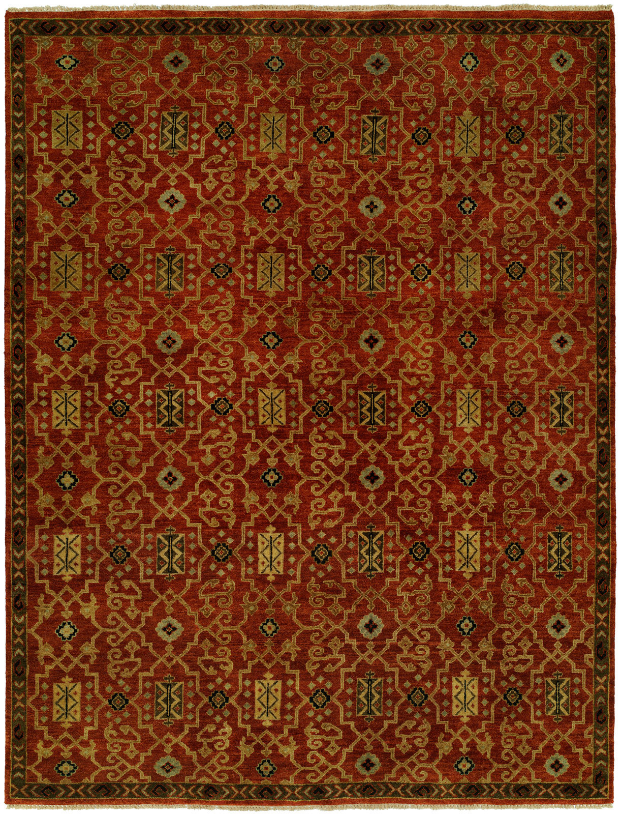 Madison Couture Rugs Hand Knotted Wool Rust Area Rug & Reviews | Perigold