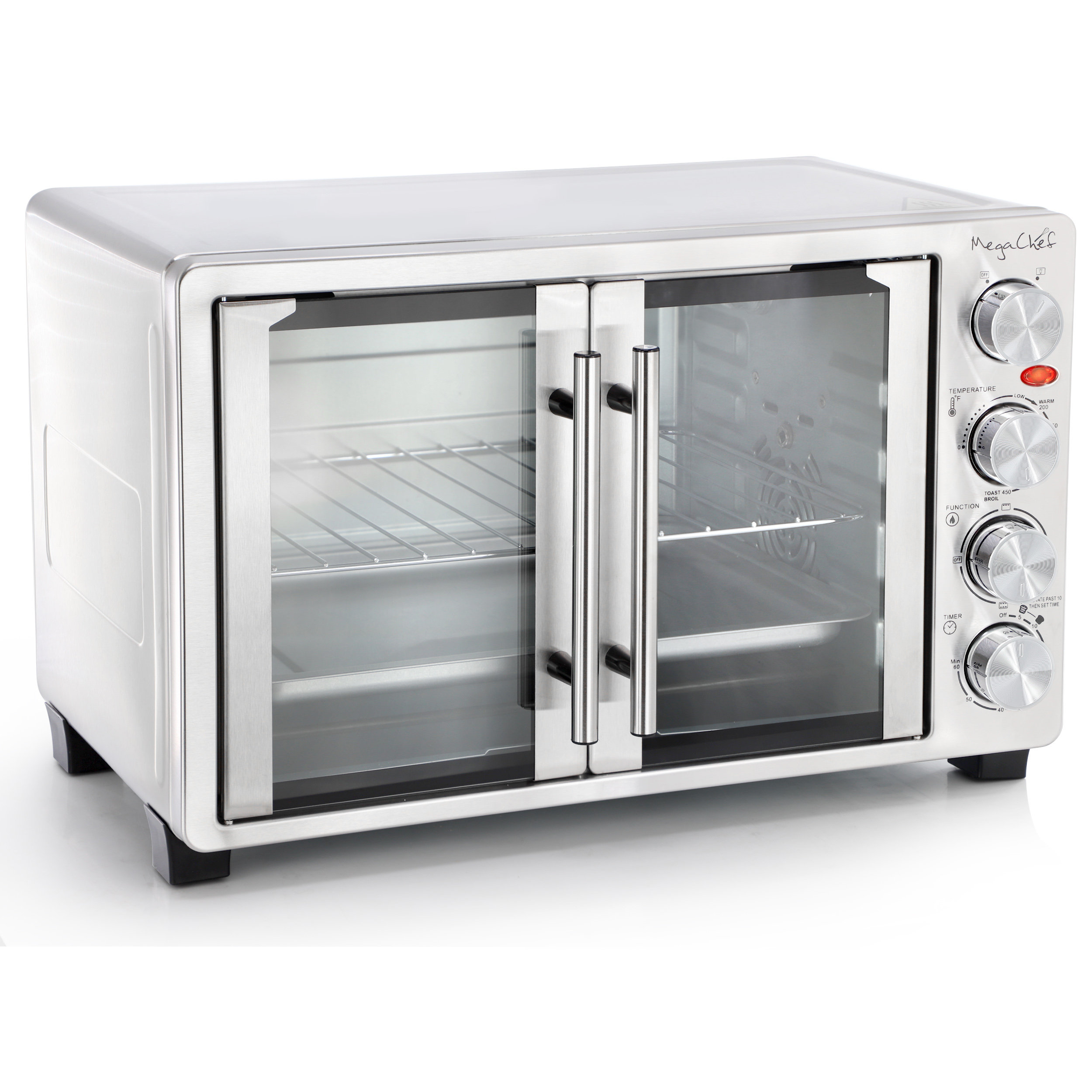 MegaChef 31.7 Quart French Door Multi-Function Electric Toaster Oven ...