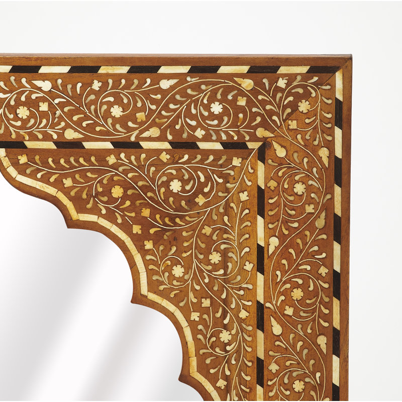 Butler Chevrier Wood & Bone Inlay Wall Mirrored | Perigold
