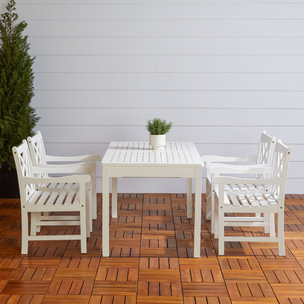 Primestok 4 - Person Rectangular Outdoor Dining Set with Cushions | Wayfair