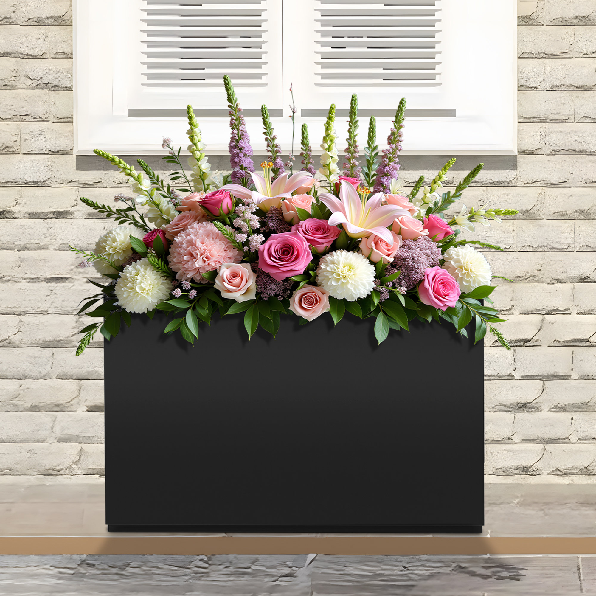 Ivy Bronx Large Rectangular Planters – Indoor and Outdoor Metal Planter ...