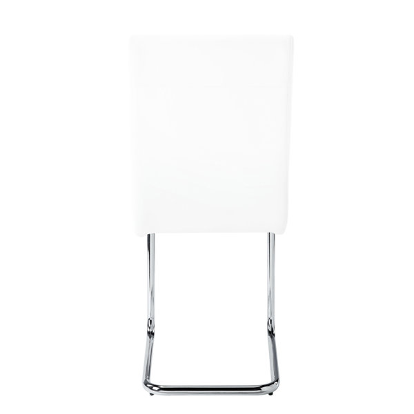 Orren Ellis Grey And Chrome Side Chair With Sled Base (Set Of 2) | Wayfair