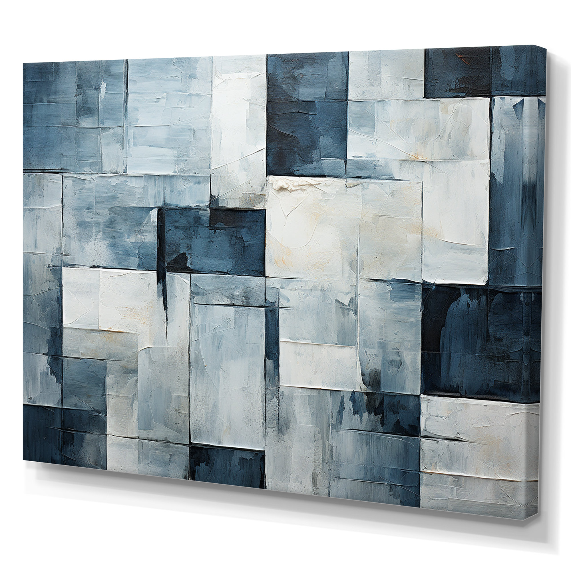 Wrought Studio™ Cubism Grey Monochromatic Abstraction - Abstract ...