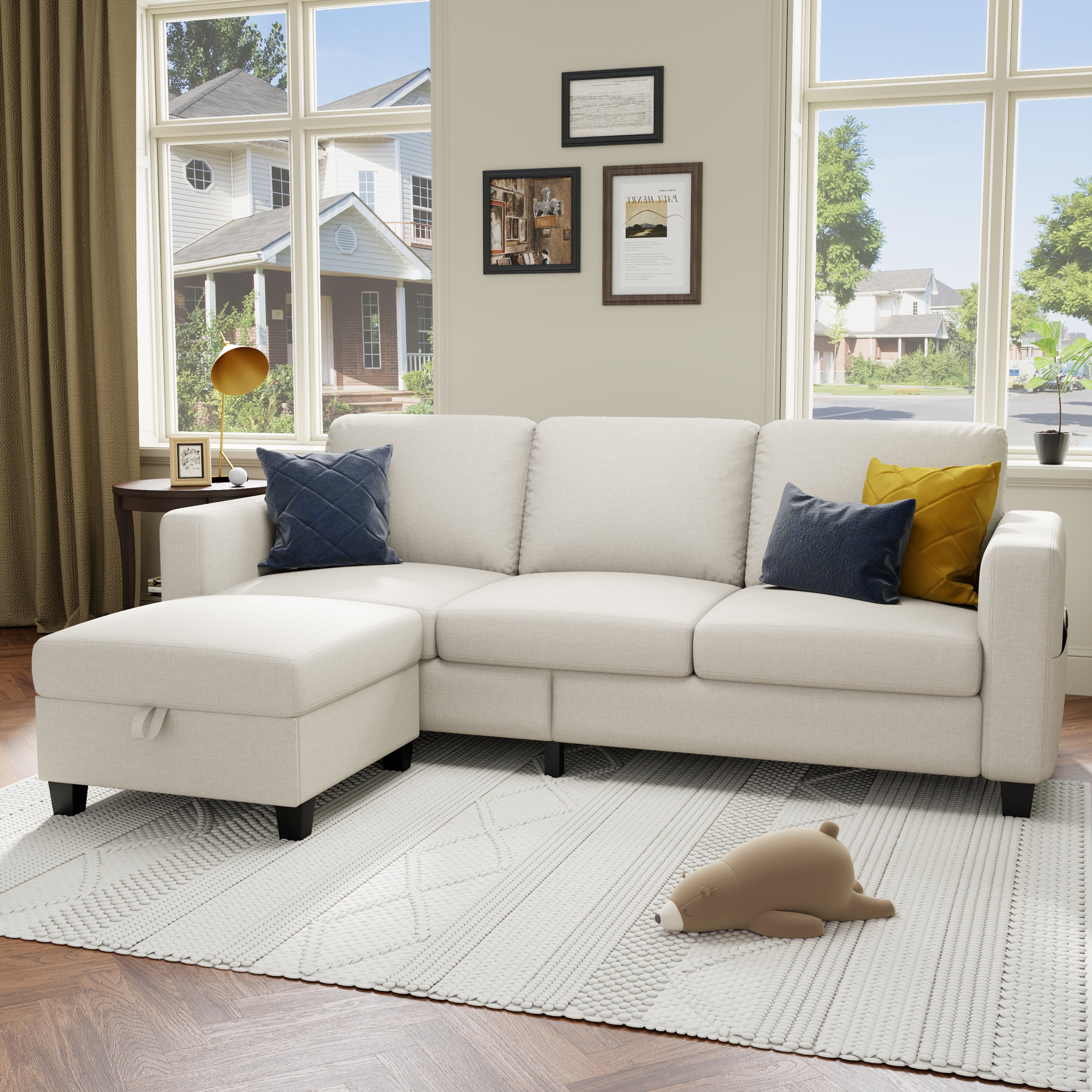 Ebern Designs Jaydie 78" Upholstered Sofa Couch & Reviews | Wayfair
