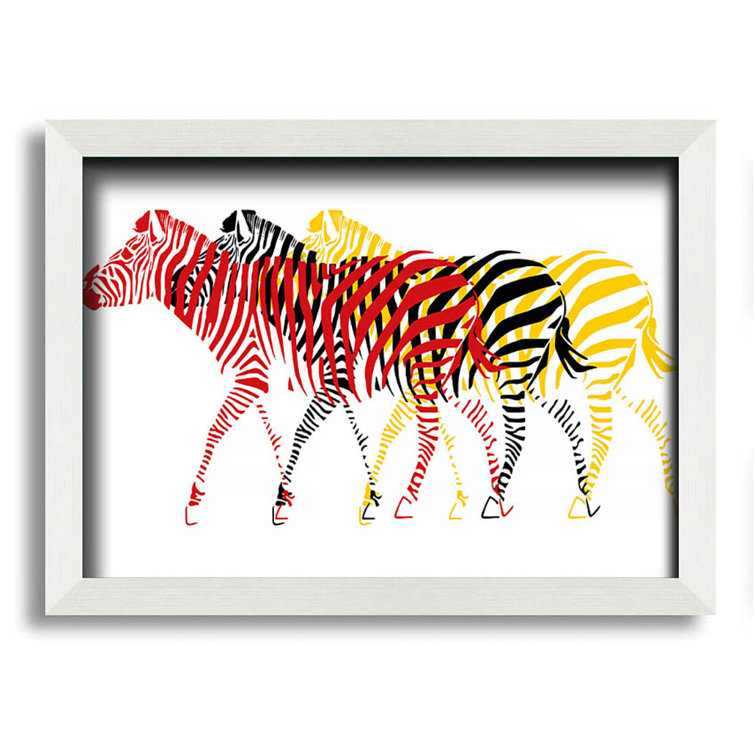 Latitude Run Atanya Pop Zebra 2 - Single Picture Frame Art Prints ...