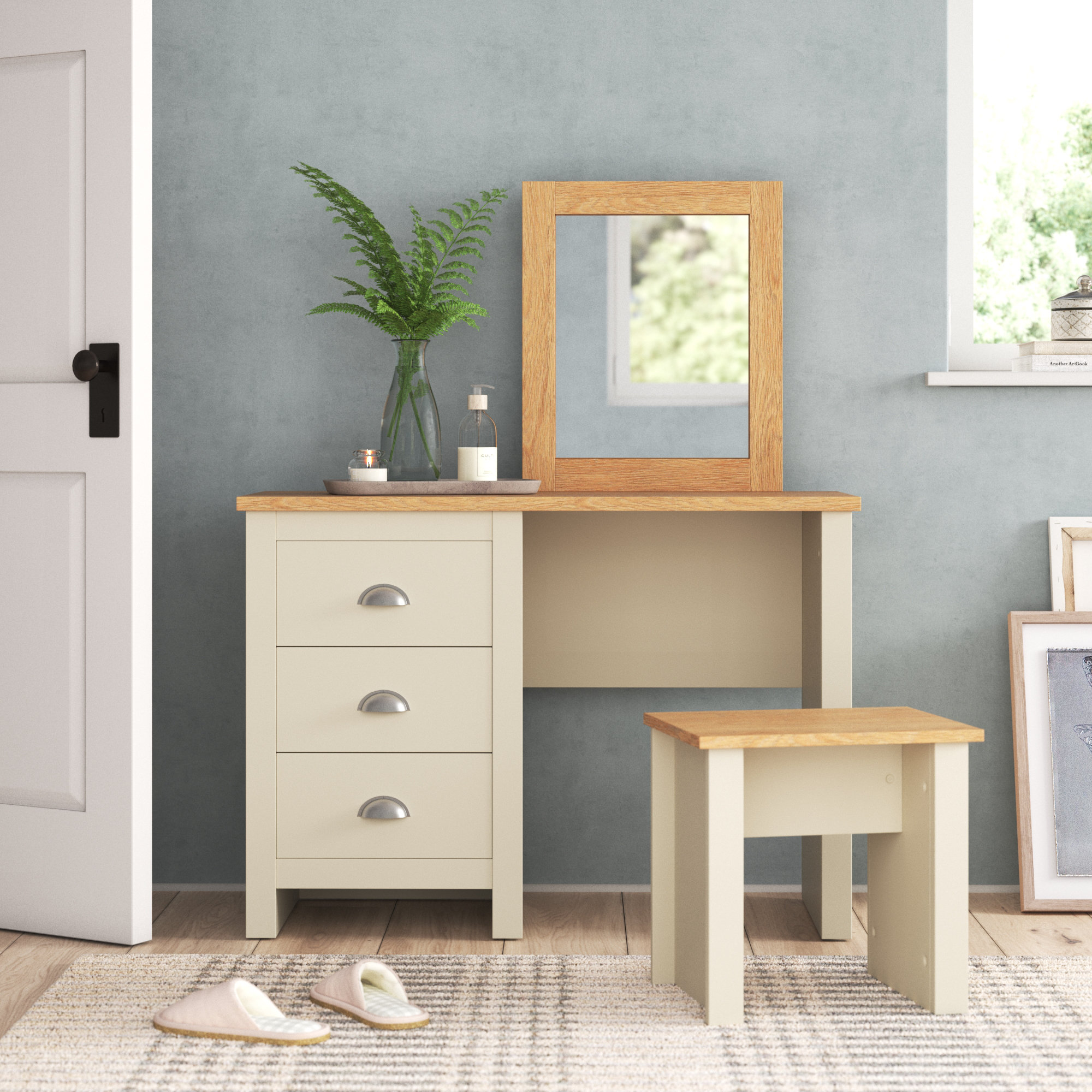 Fernleaf Aquitaine Dressing Table with Mirror & Reviews | Wayfair.co.uk
