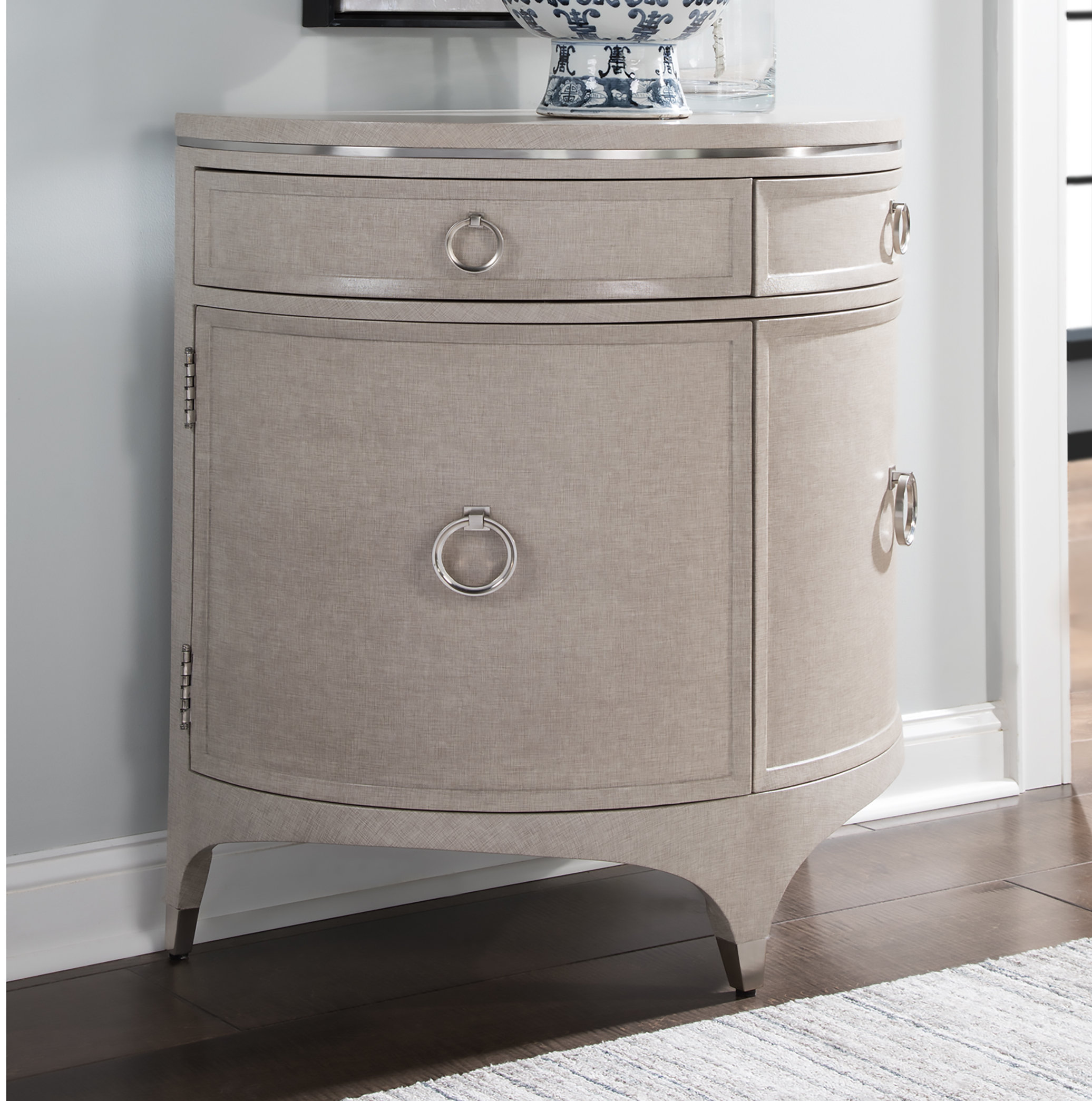 Artistica Home Signature Designs Zeitgeist Linen Demilune Chest ...