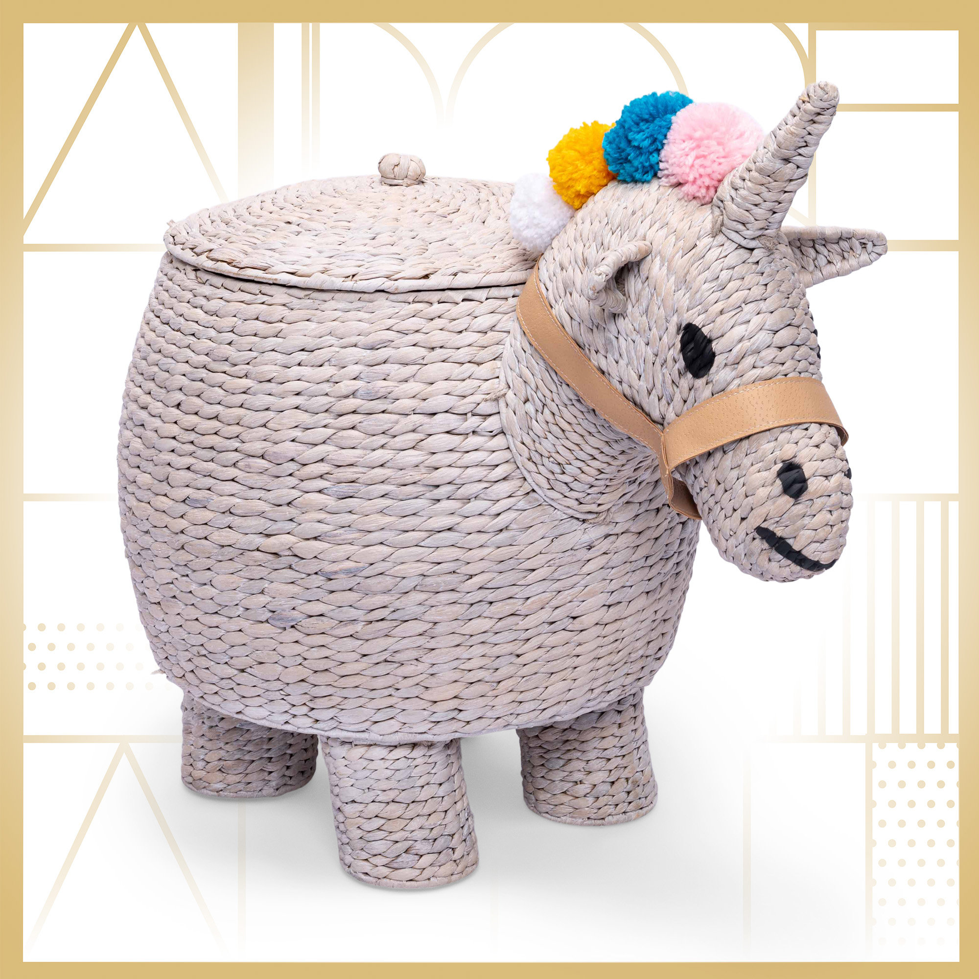 Adore Decor Unicorn Laundry Hamper, Child & Pet Safe Toy Basket or Baby ...