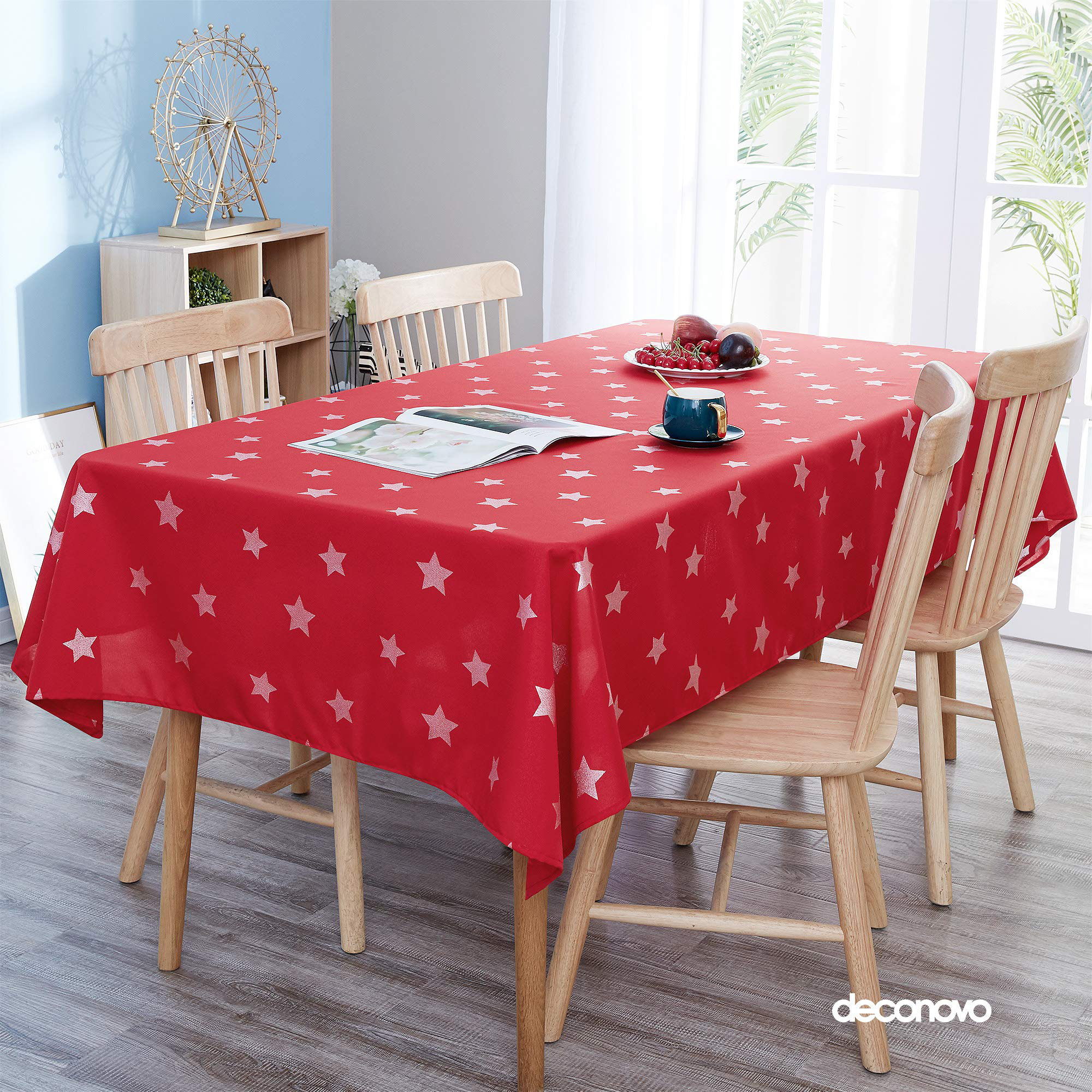 Deconovo Stars Pattern Printed Oxford Tablecloth | Wayfair