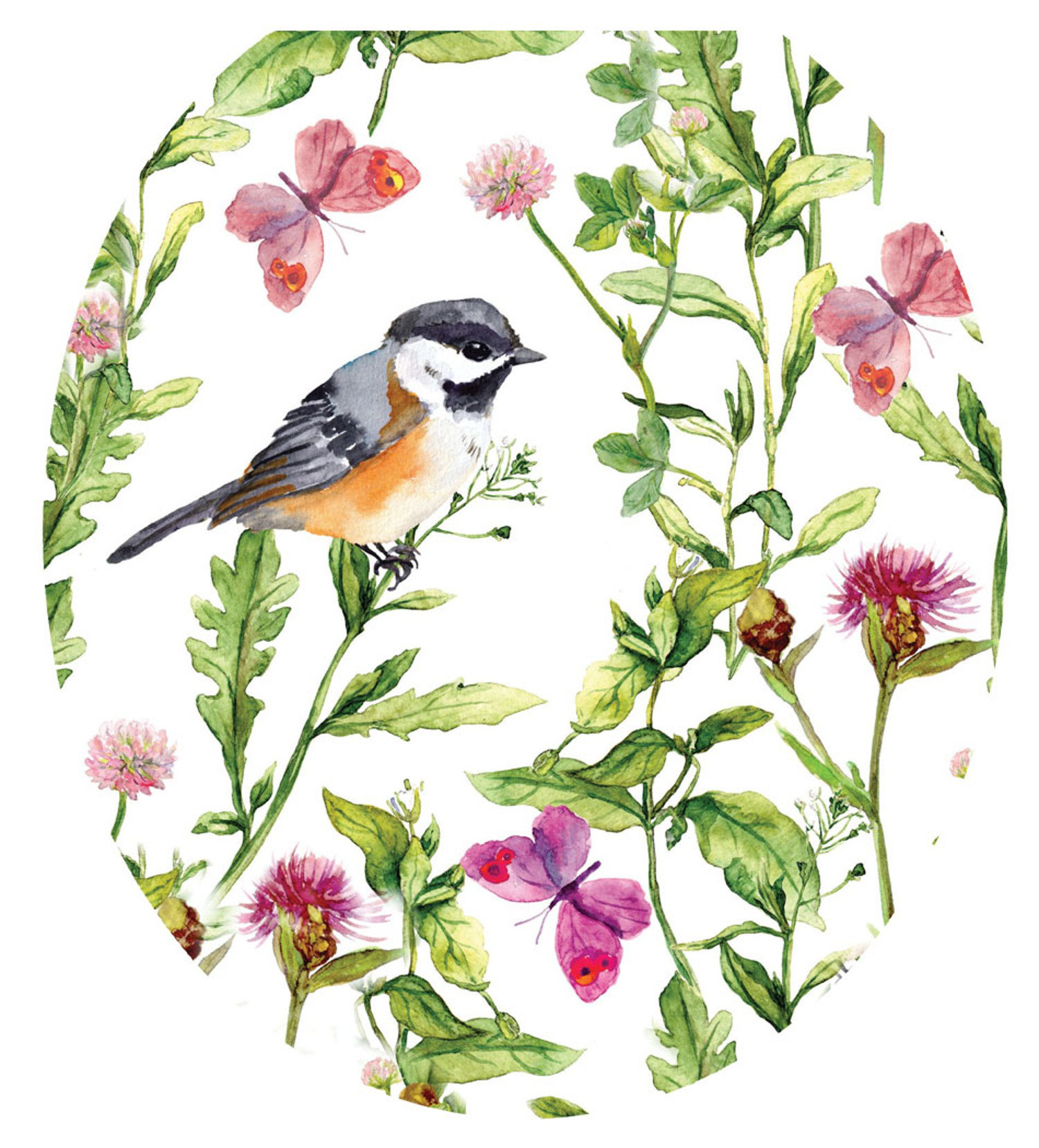 Toilet Tattoos Bird Garden Toilet Seat Decal – Toilet Tattoos Floral ...