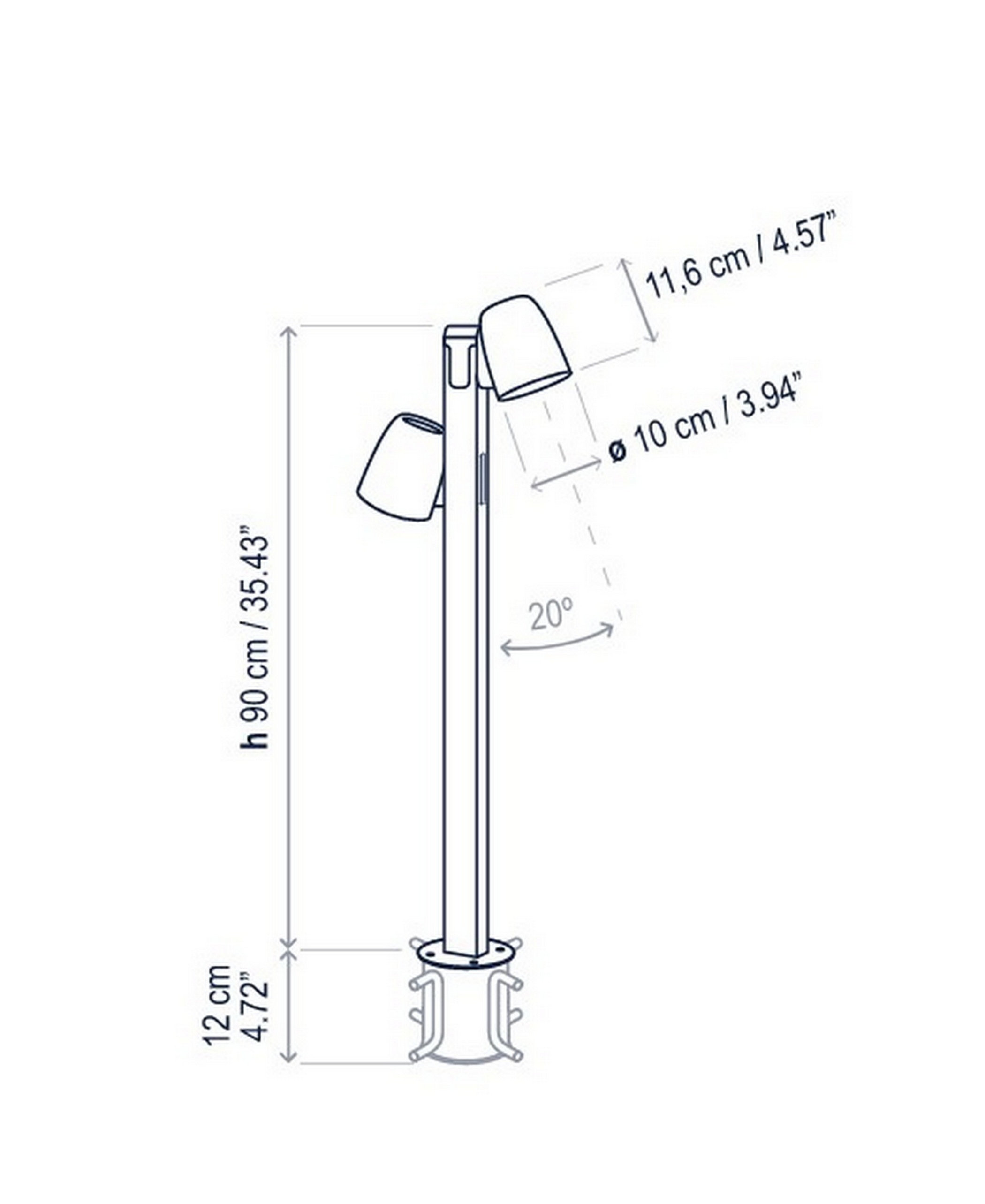 Bover Nut B/90/2L LED Bollard Light | Wayfair