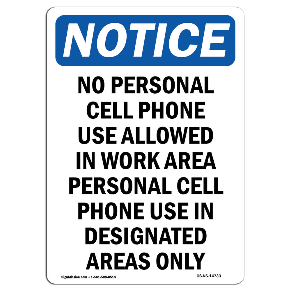 SignMission No Personal Cell Phone Use Allowed Sign | Wayfair