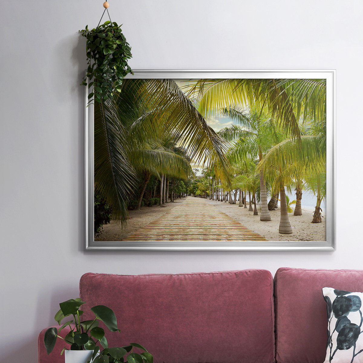 Bay Isle Home™ Tropical Walkway-Framed Gallery Wrapped Canvas_49344 ...