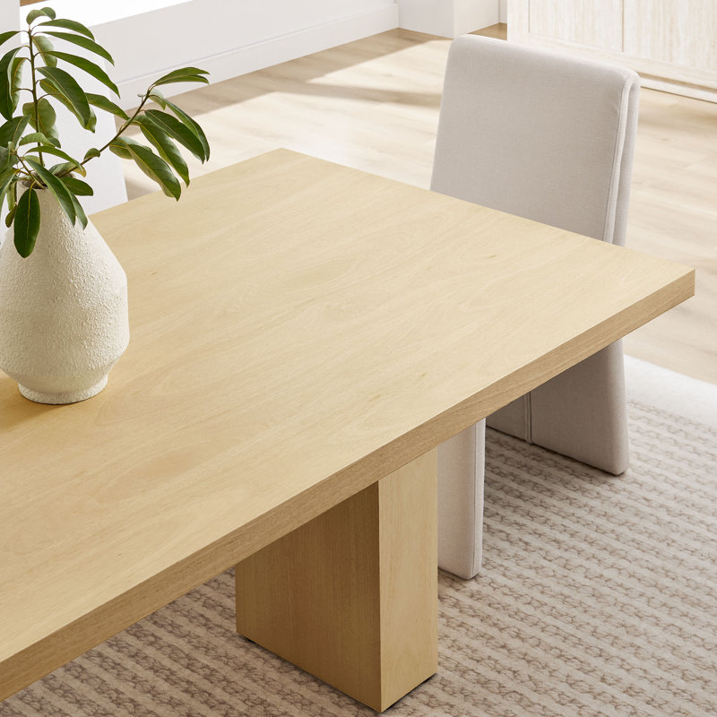 Modway Piston 82" Rectangular Wood Dining Table In Natural | Wayfair
