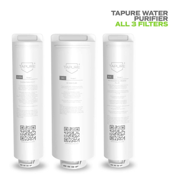 Tapure Premium & Modern Tapure 3-Stage Water Filter - Reverse Osmosis ...