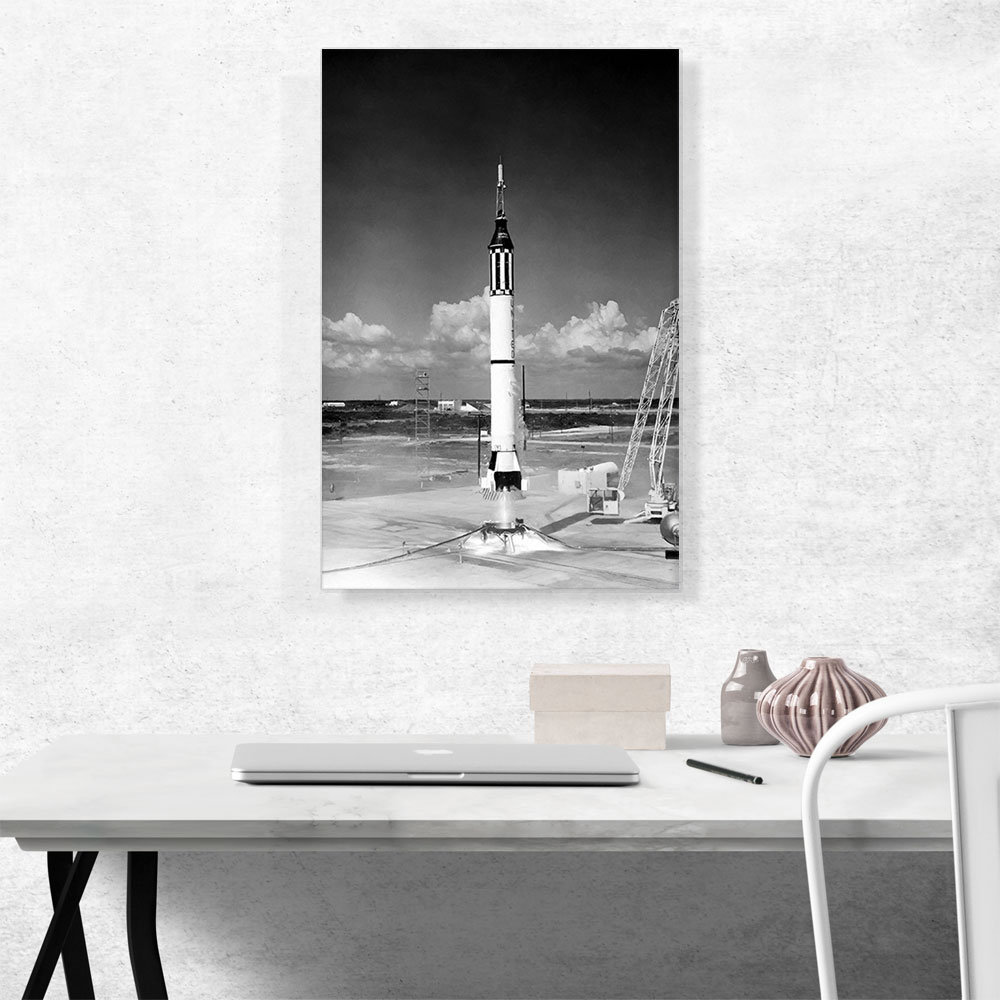 ARTCANVAS " NASA Freedom 7 Mission Rocket Liftoff " | Wayfair