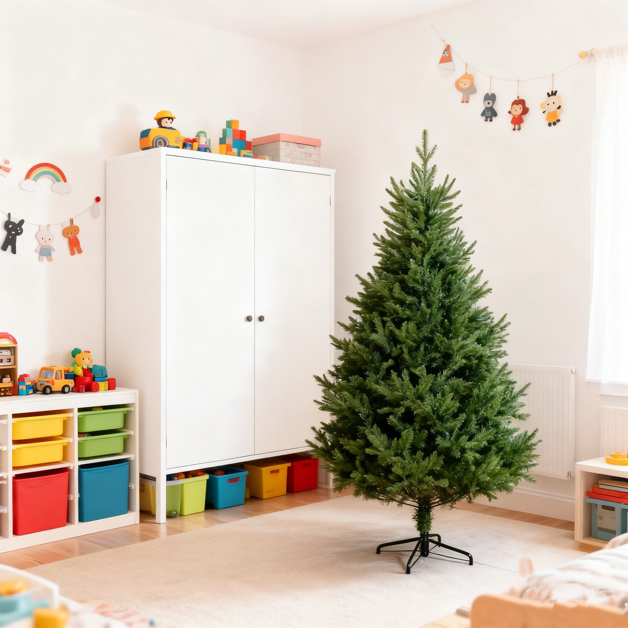 Latitude Run® Green Curved Christmas Tree - Irregular Shaped Tree With ...