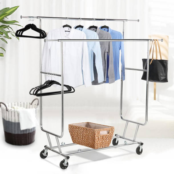Rebrilliant 46'' Metal Rolling Clothing Rack & Reviews | Wayfair
