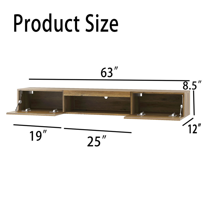 Wrought Studio™ Floating Tv Stand Wall Mounted Tv Shelf | Wayfair