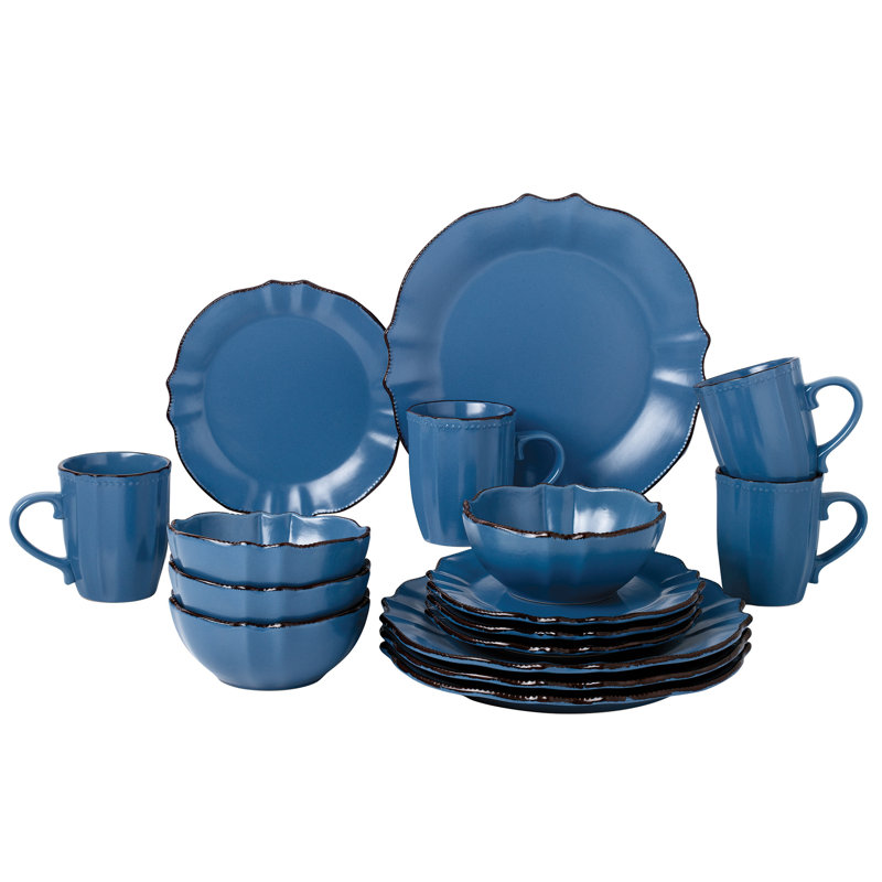 Lorren Home Trends Porcelain China Dinnerware Set - Service for 4 ...