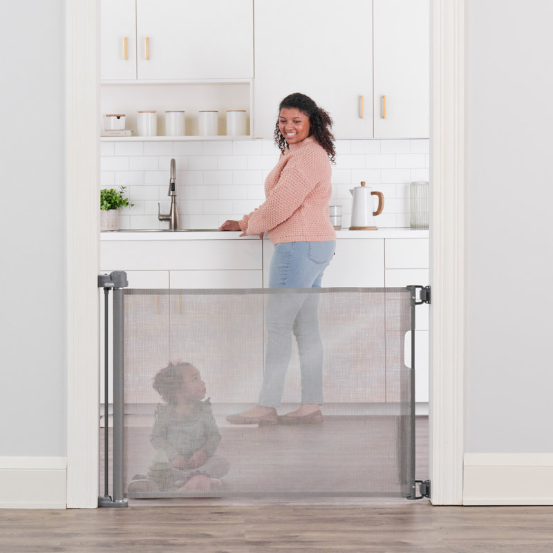 Regalo Retractable Mesh gate - Gray | Wayfair