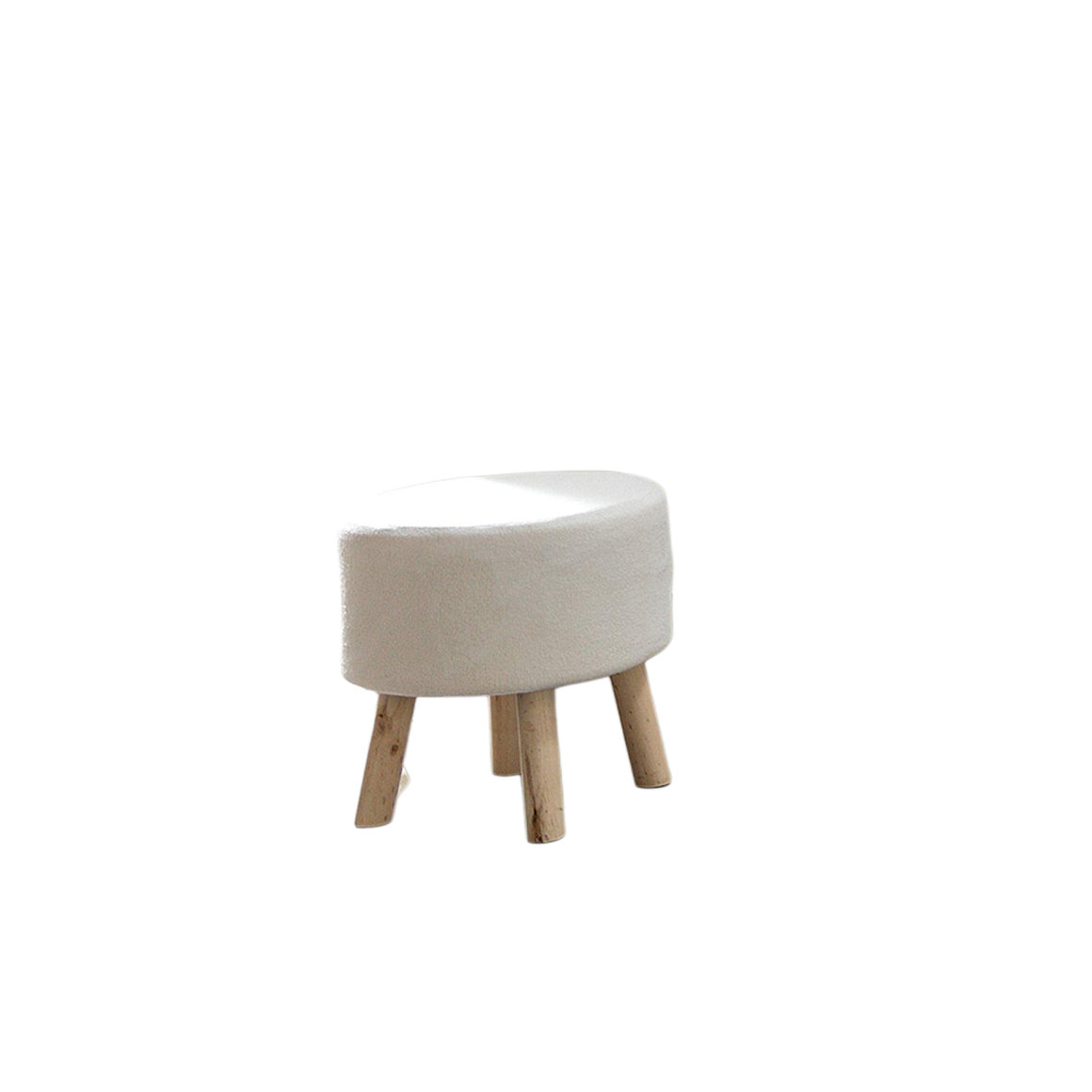 George Oliver Contemporary Footstool Set Of 2Pc, White / Natural ...