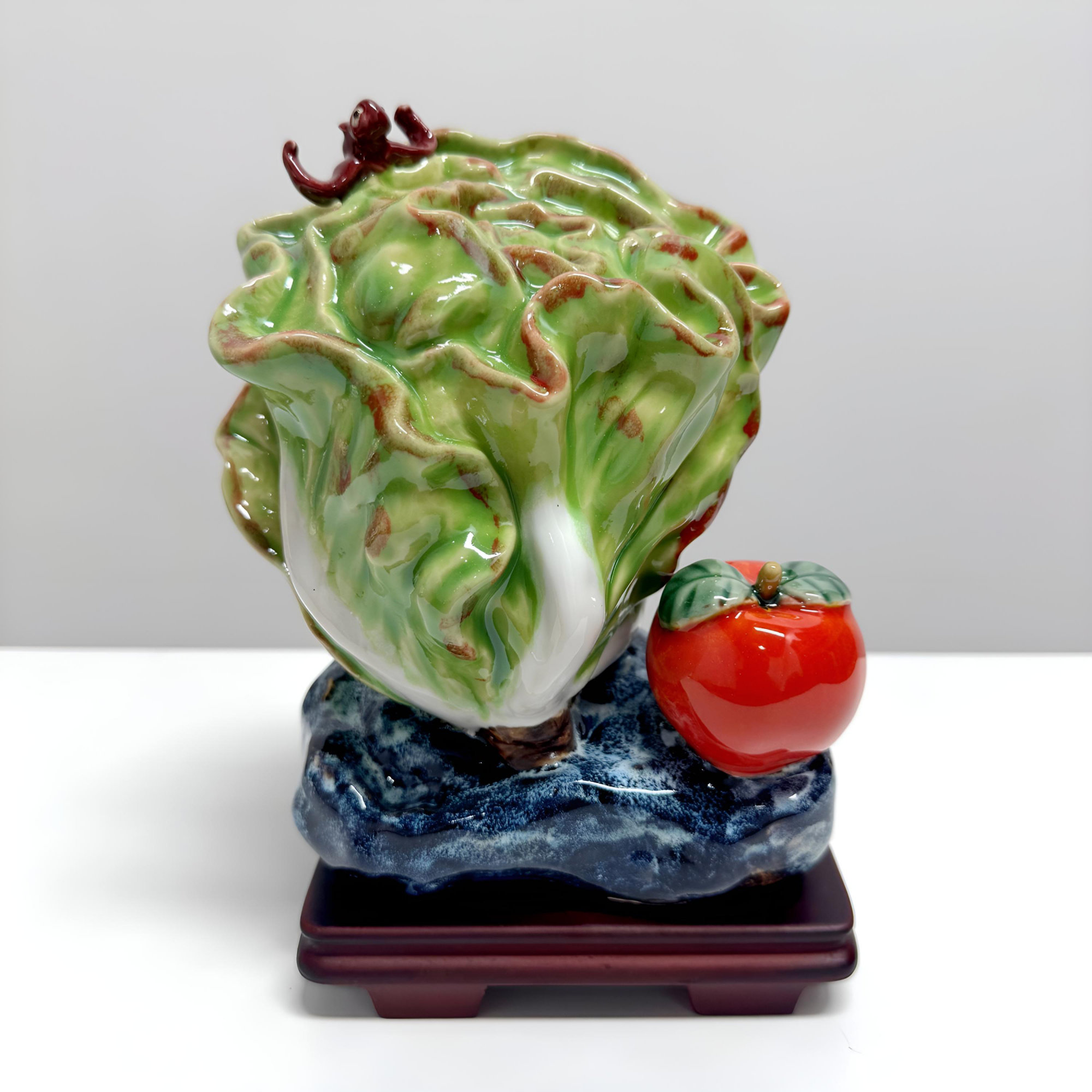 JINXI Exquisite Ceramic Lettuce Sculpture – Symbol Of Prosperity ...