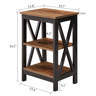 17 Stories Morant Rustic End Table with Open Shelves - Farmhouse Side ...