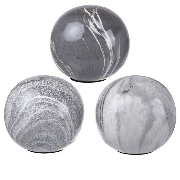 Alcott Hill® 3 Pieces Ball Sculpture Set & Reviews | Wayfair