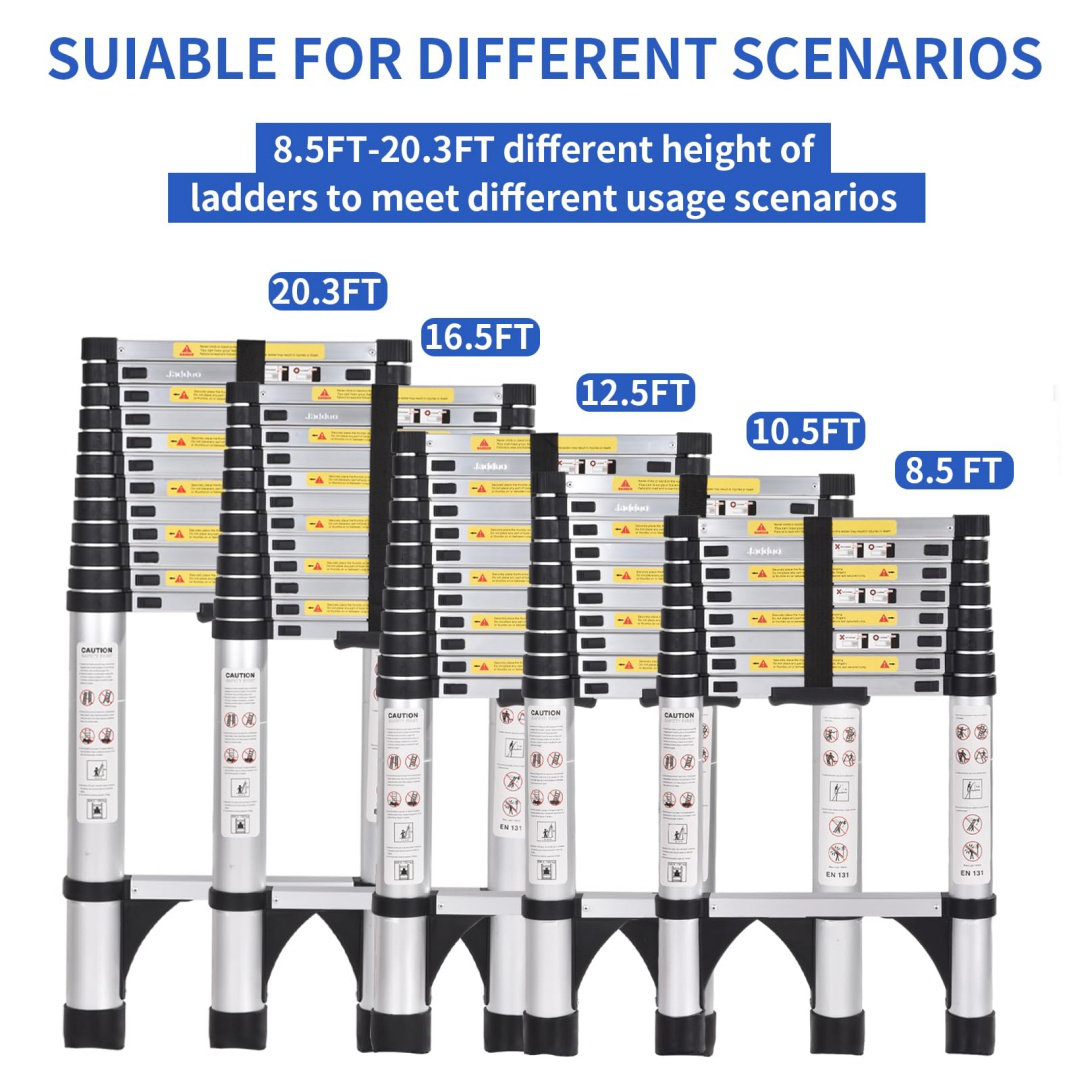 WFX Utility™ 8.5 FT Extension Ladder,Aluminum Lightweight Telescopic ...