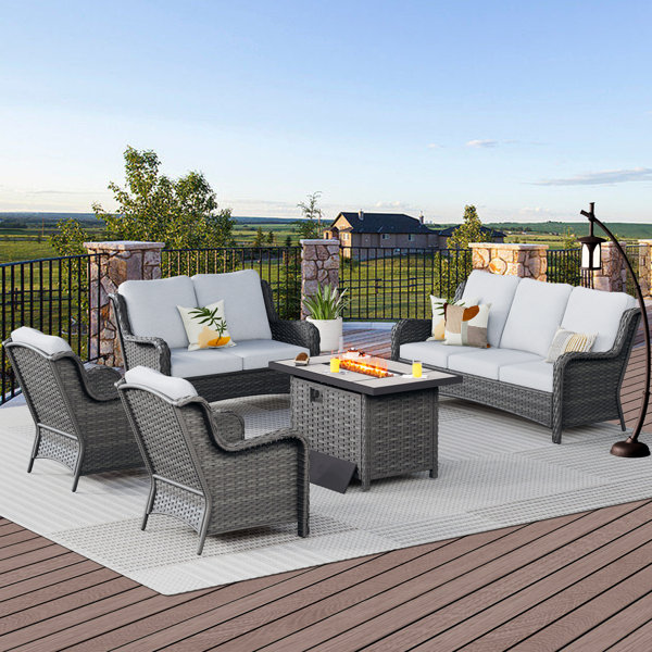 Red Barrel Studio® Armony 8 - Person Outdoor Seating Group with ...