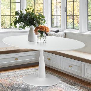 Oval White Kitchen & Dining Tables You'll Love | Wayfair
