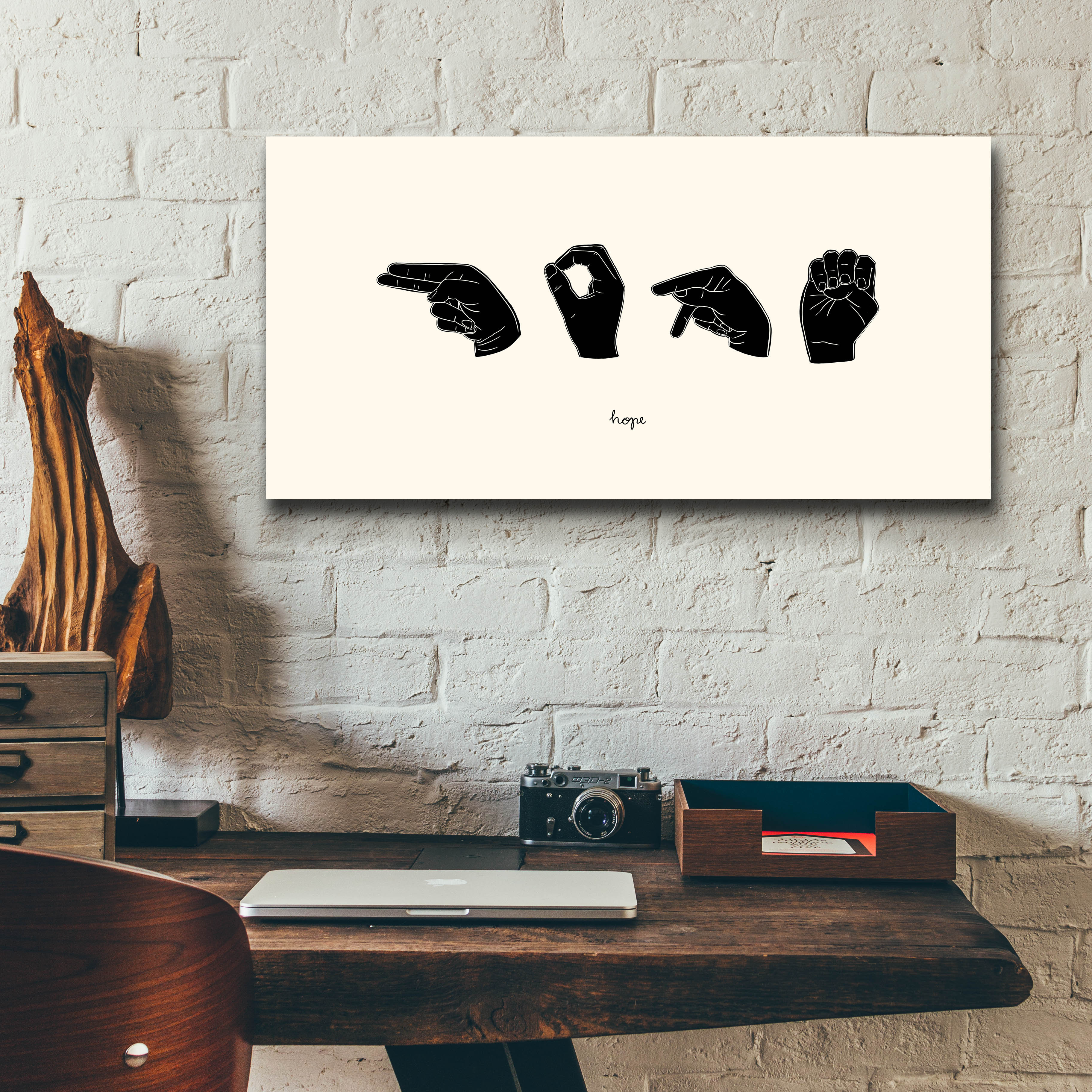 Latitude Run® 'Sign Language 2' by Emma Scarvey Acrylic Glass Wall Art ...