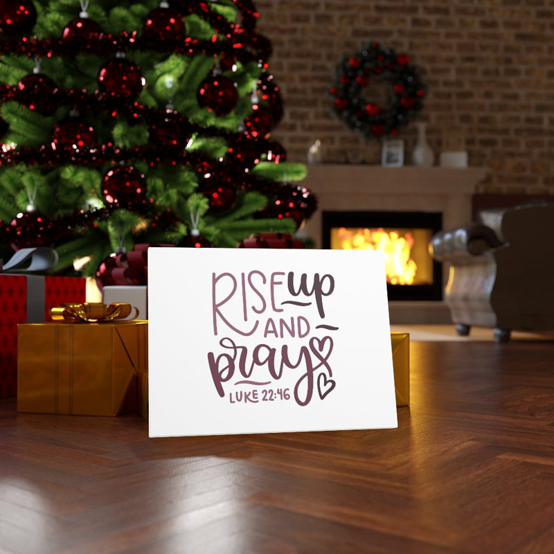 Trinx Scripture Canvas Rise Up And Pray Luke 22:46 Christian Wall Art ...