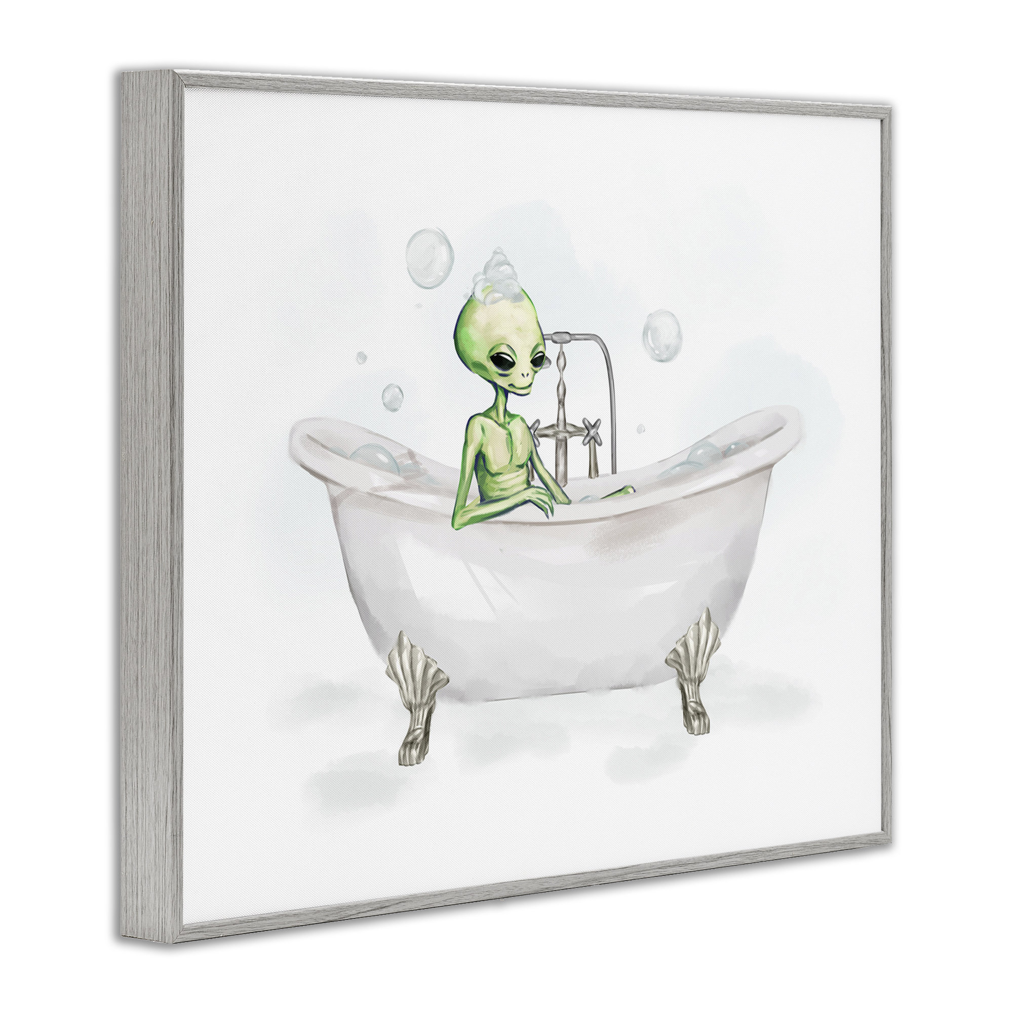 Trinx Alien Bubble Bath Giclee Art by Ziwei Li | Wayfair