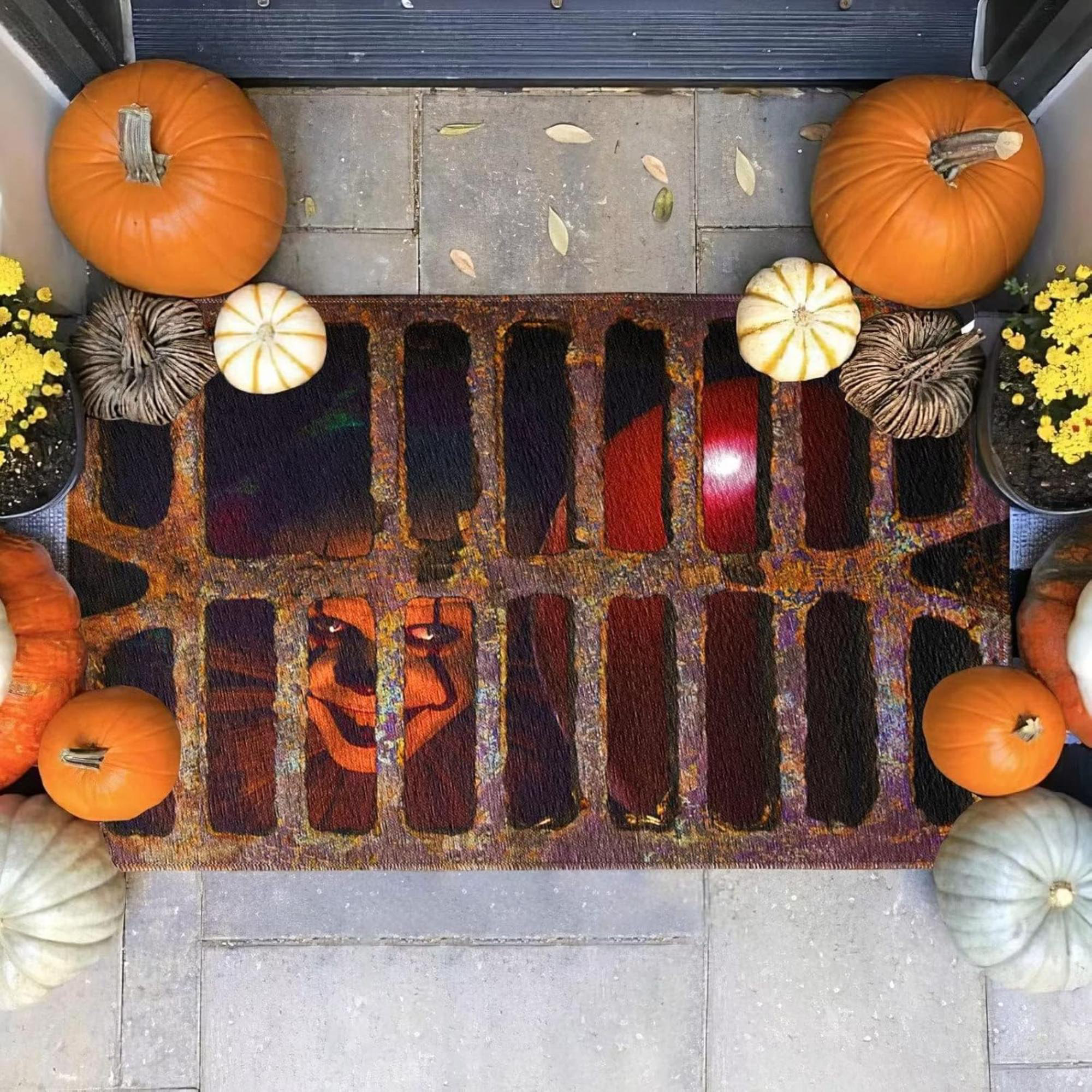 The Holiday Aisle® Halloween Welcome Doormats Horror Movie Door Mat 3D ...