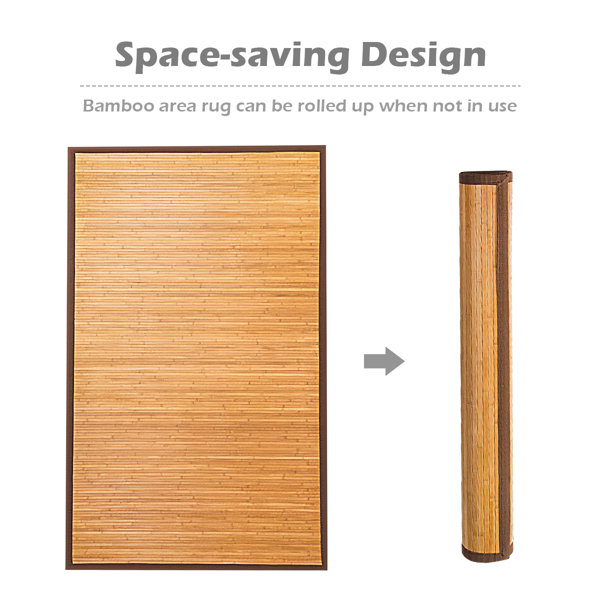 Beachcrest Home Coweta Bamboo Slat/Seagrass Brown Rug & Reviews | Wayfair