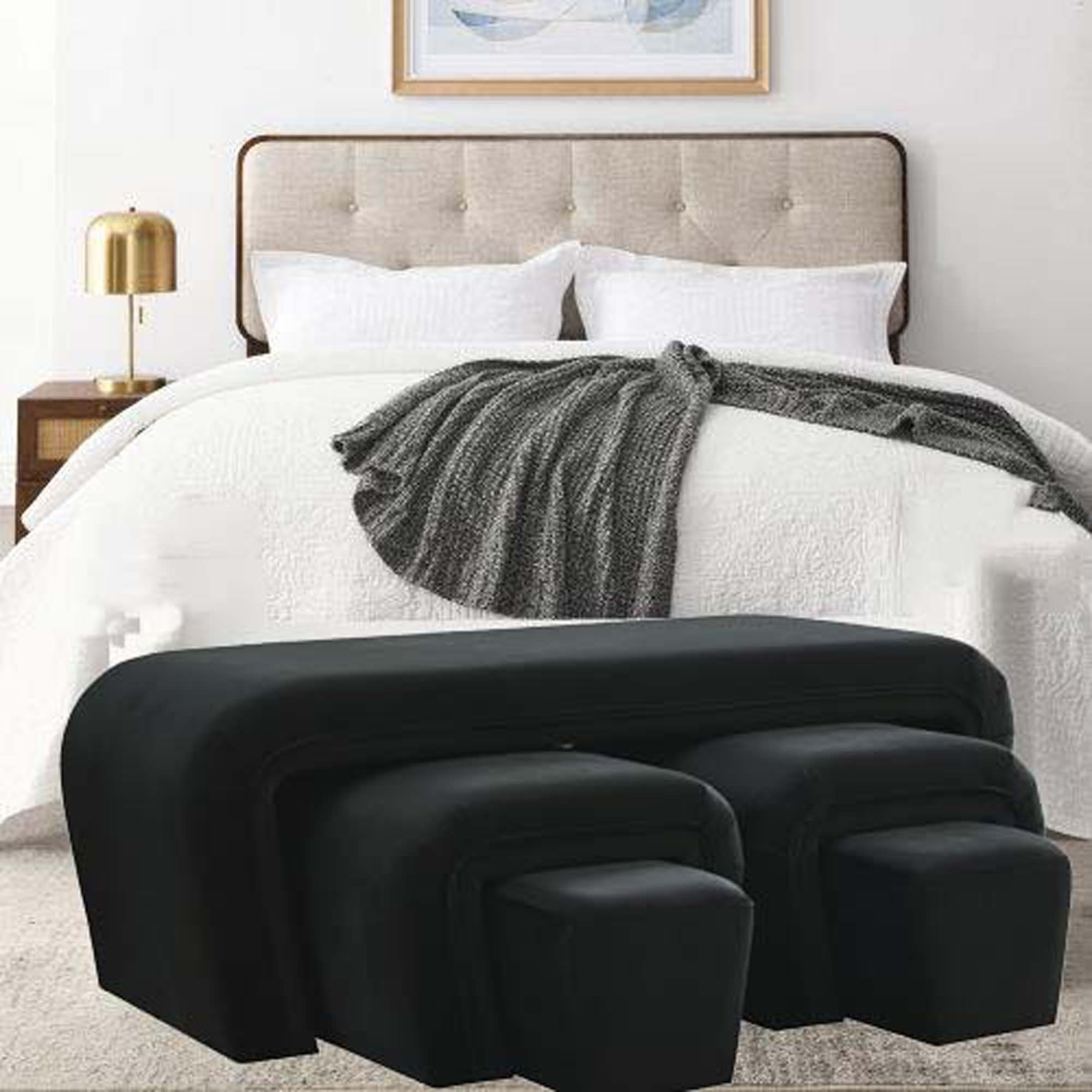 Wrought Studio™ Modern Contemporary Upholstered Nesting Bench - Wayfair ...