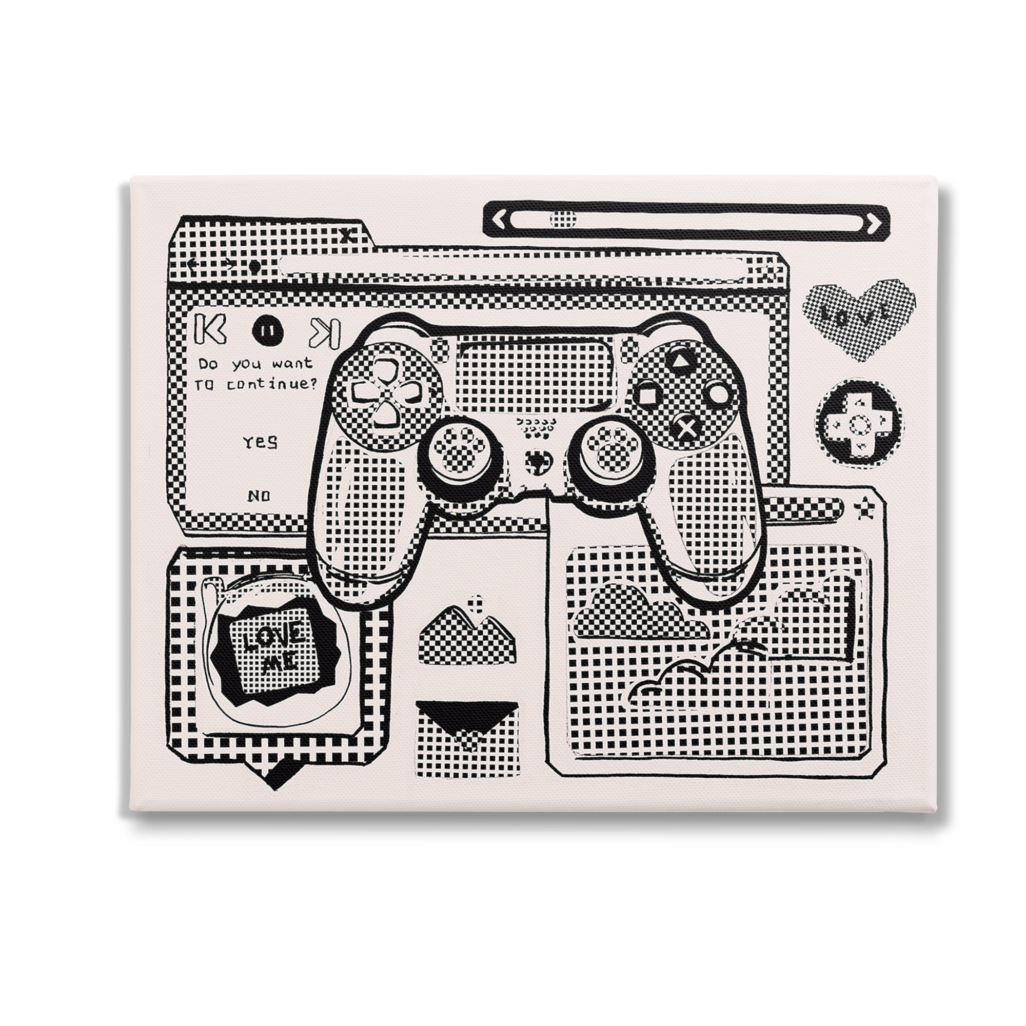 17 Stories Retro Gamer Collage Canvas Wall Art Design By Melissa Wang ...