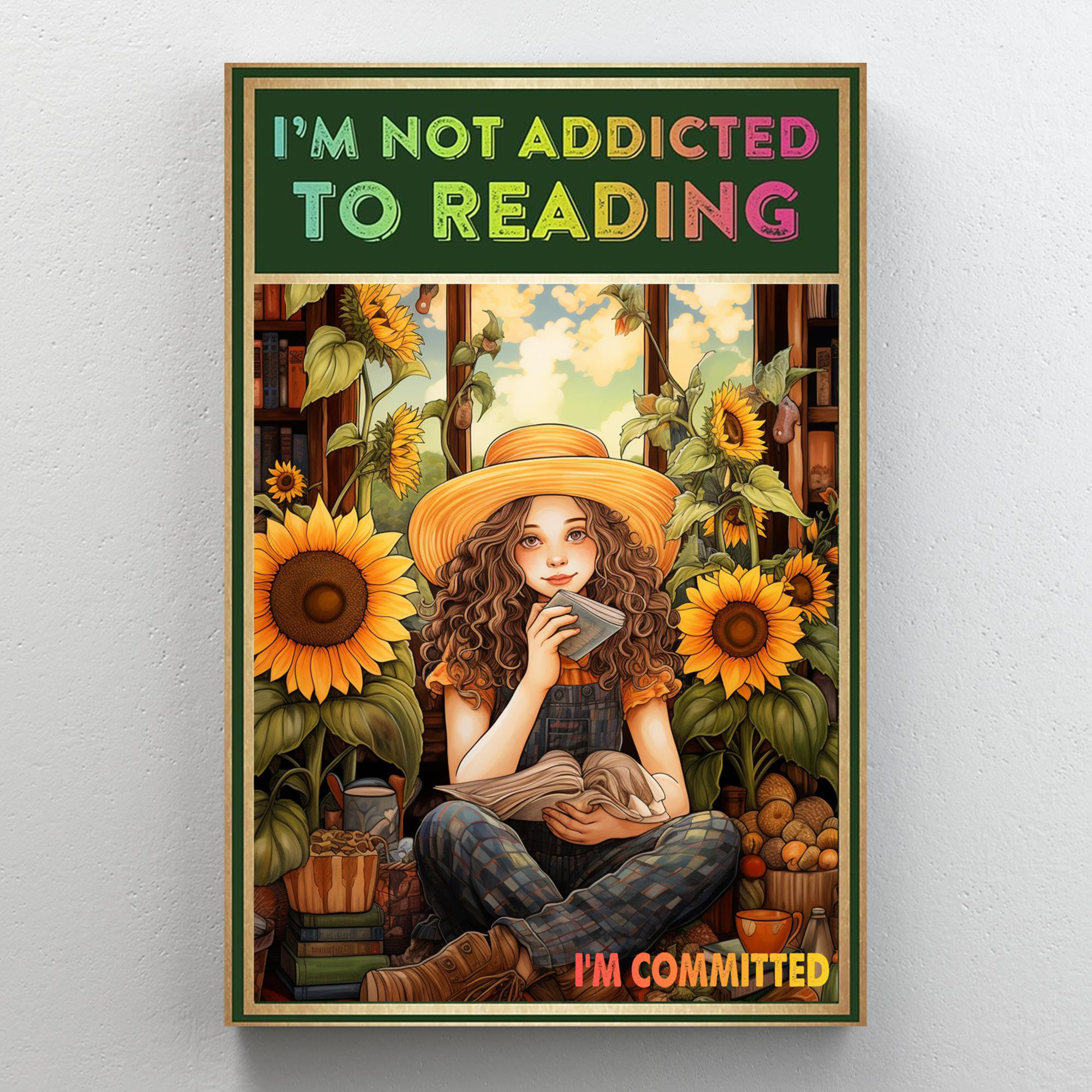 Trinx Im Not Addicted To Reading - 1 Piece Rectangle Graphic Art Print ...