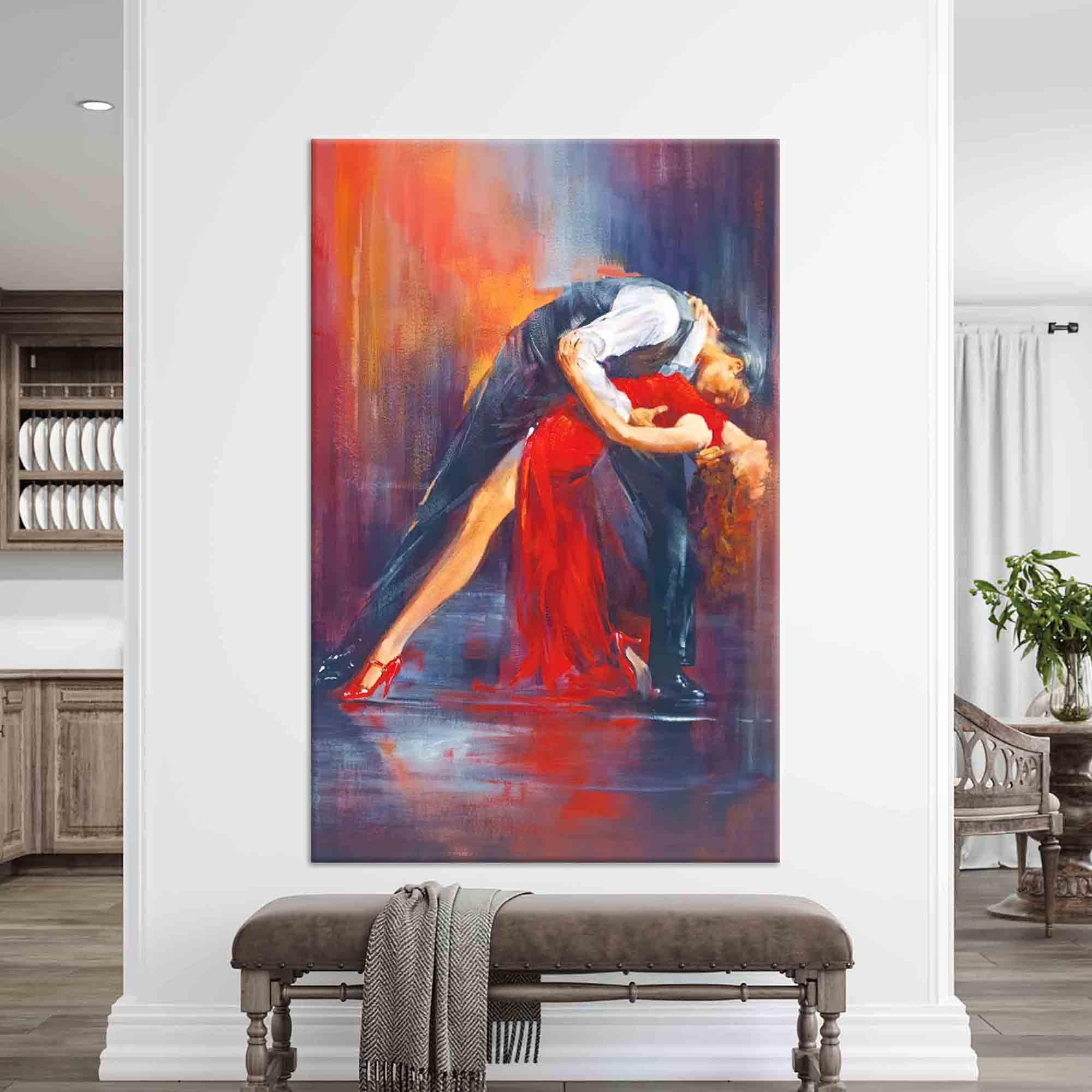 Everly Quinn Dancing Tango Couple 3D Artwork on Cotton Canvas for Wall ...