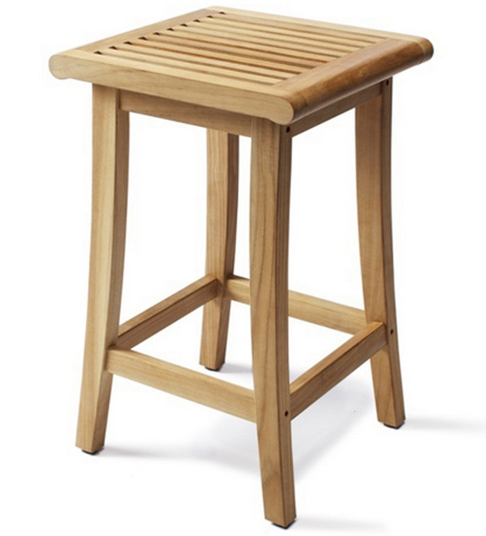 Teak Smith Giva Grade A Teak Wood Outdoor Patio Bar Stool / Chair ...
