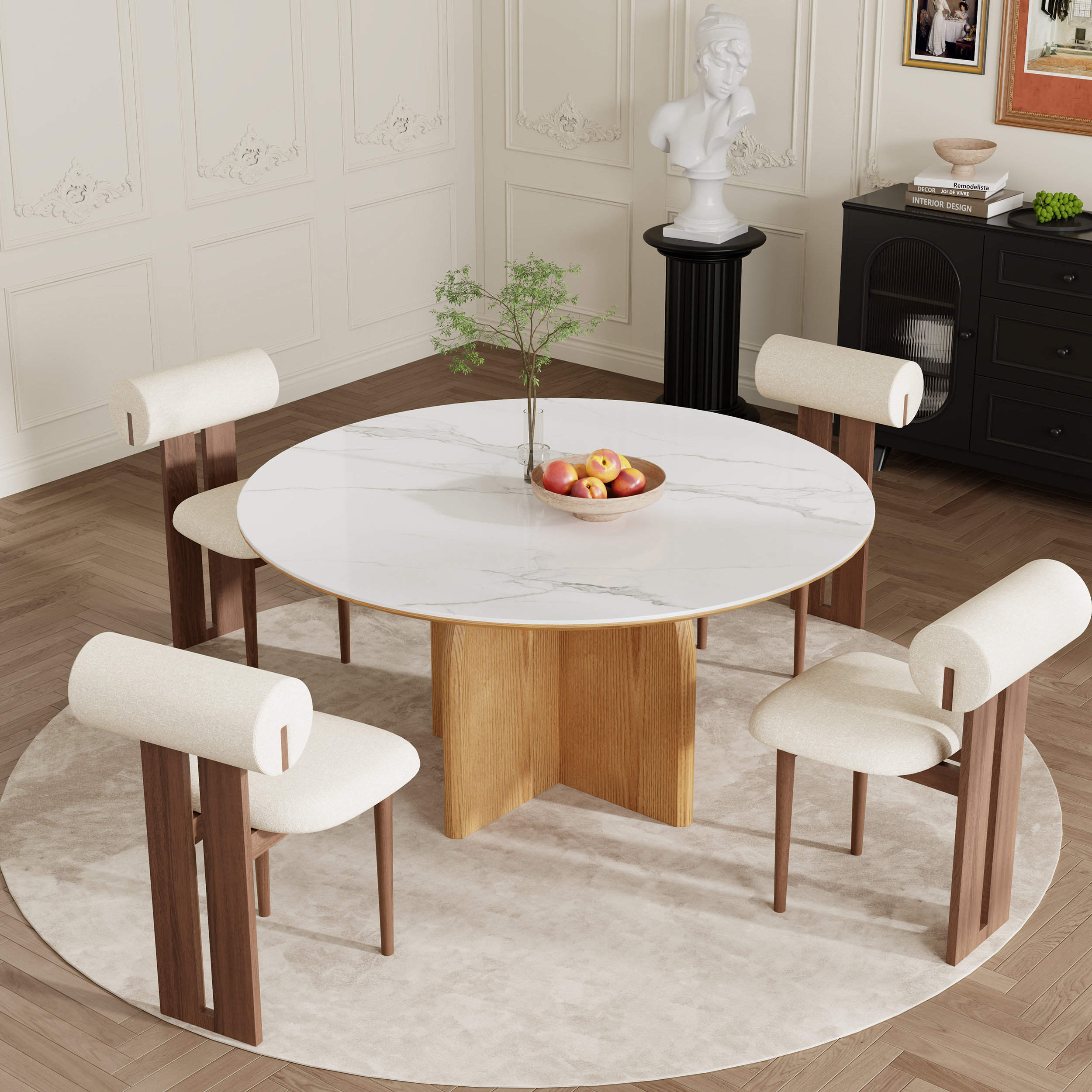 Orren Ellis Medieval Style Round Dining Table - Wayfair Canada