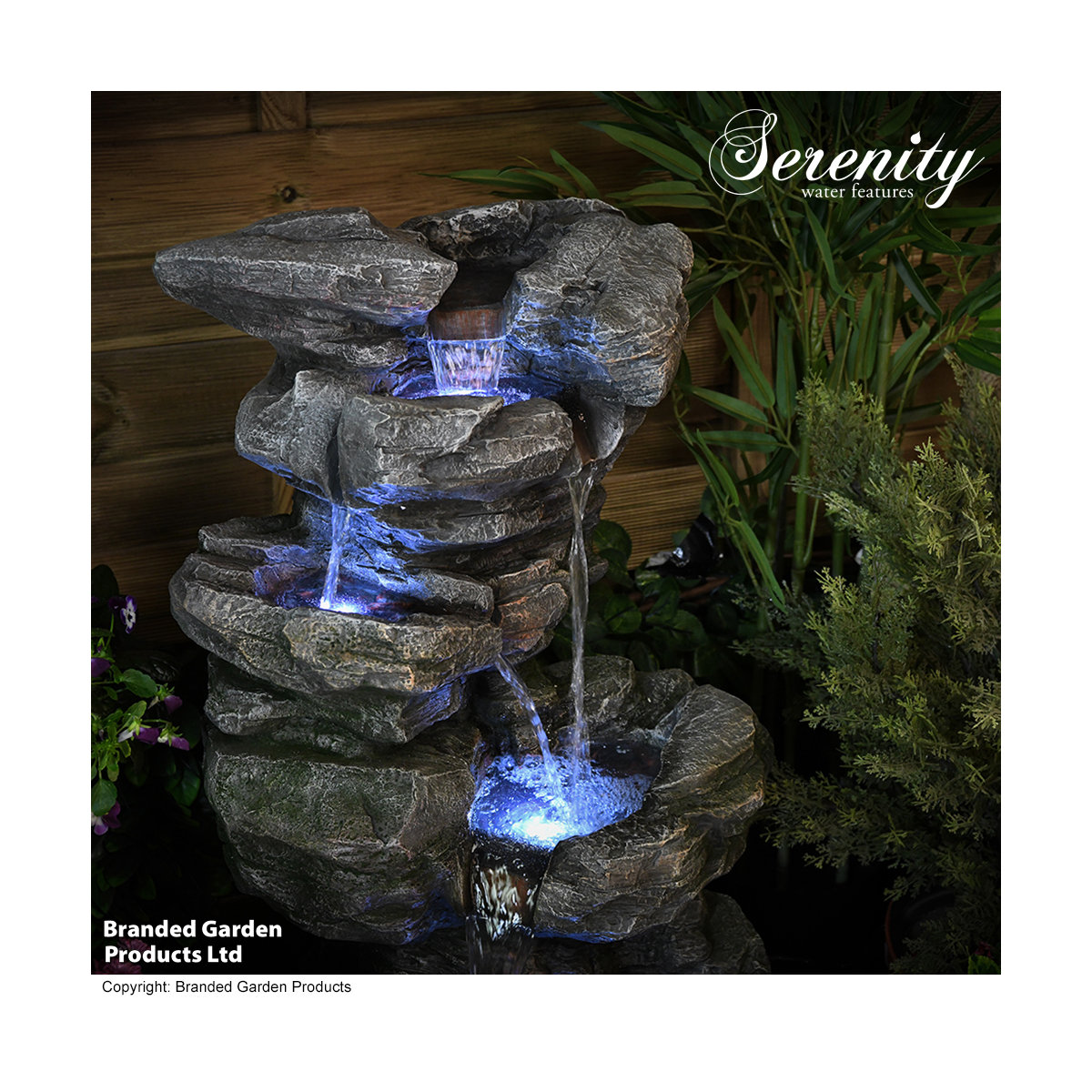 Garden Gear Weather Resistant Floor Fountain with Light | Wayfair.co.uk