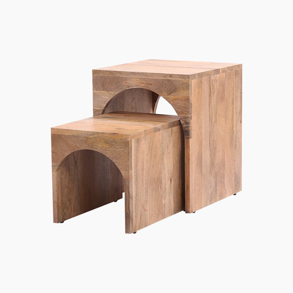 Union Rustic Moncure Set of 2 Arched End Tables | Wayfair.co.uk