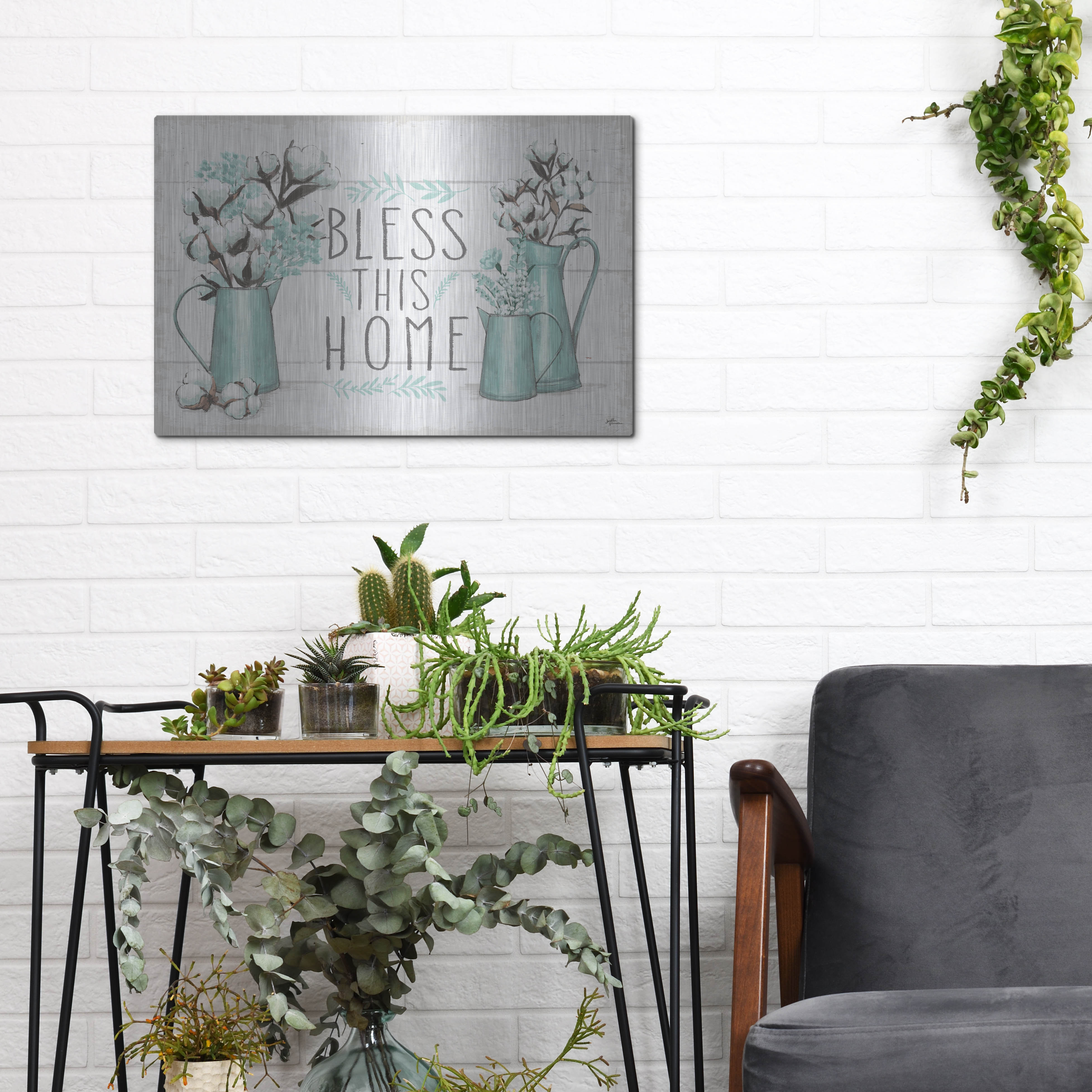 Gracie Oaks Blessed 1' by Janelle Penner Metal Wall Art, | Wayfair