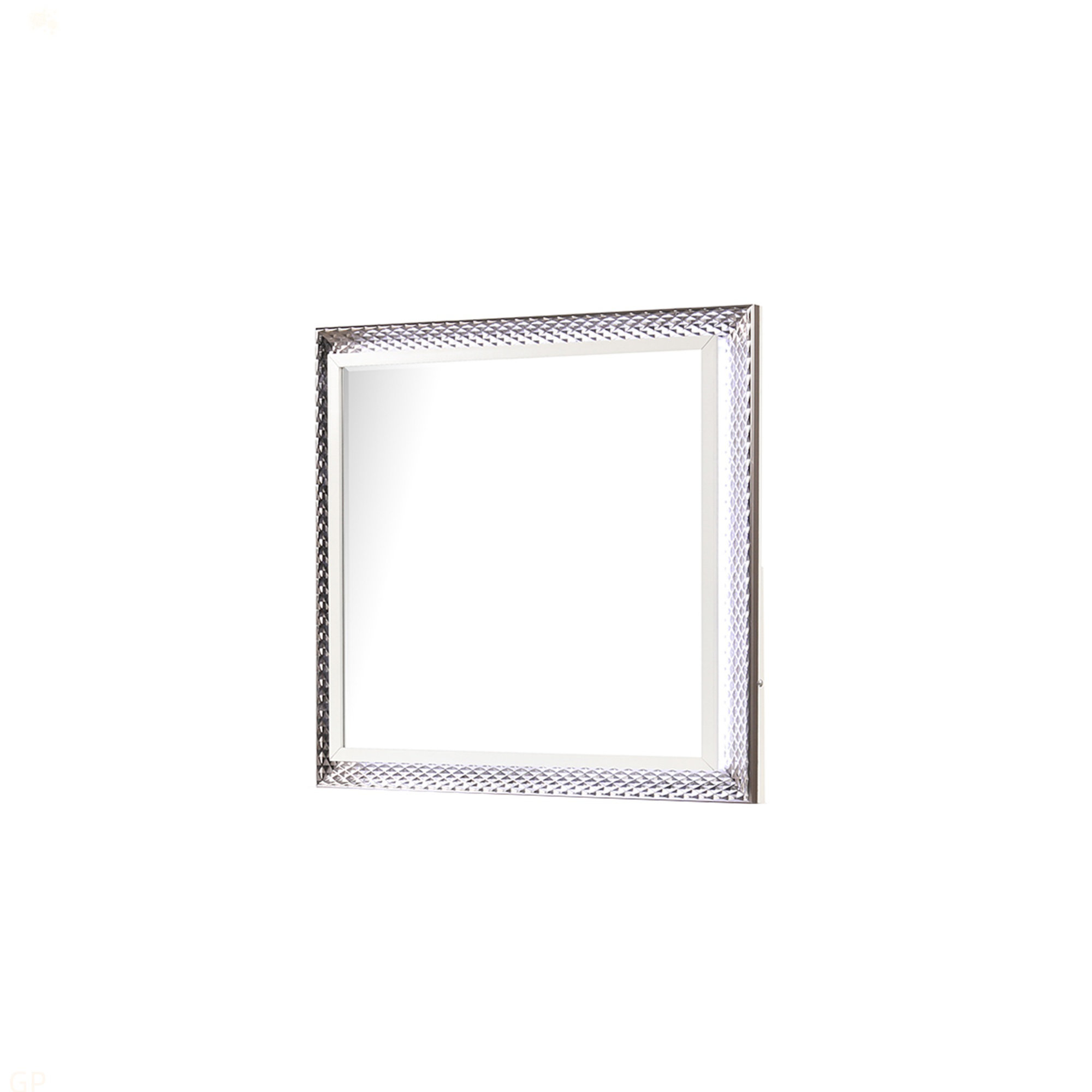 Orren Ellis Fabio Contemporary Style Mirror Made With Diamond-Patterned ...